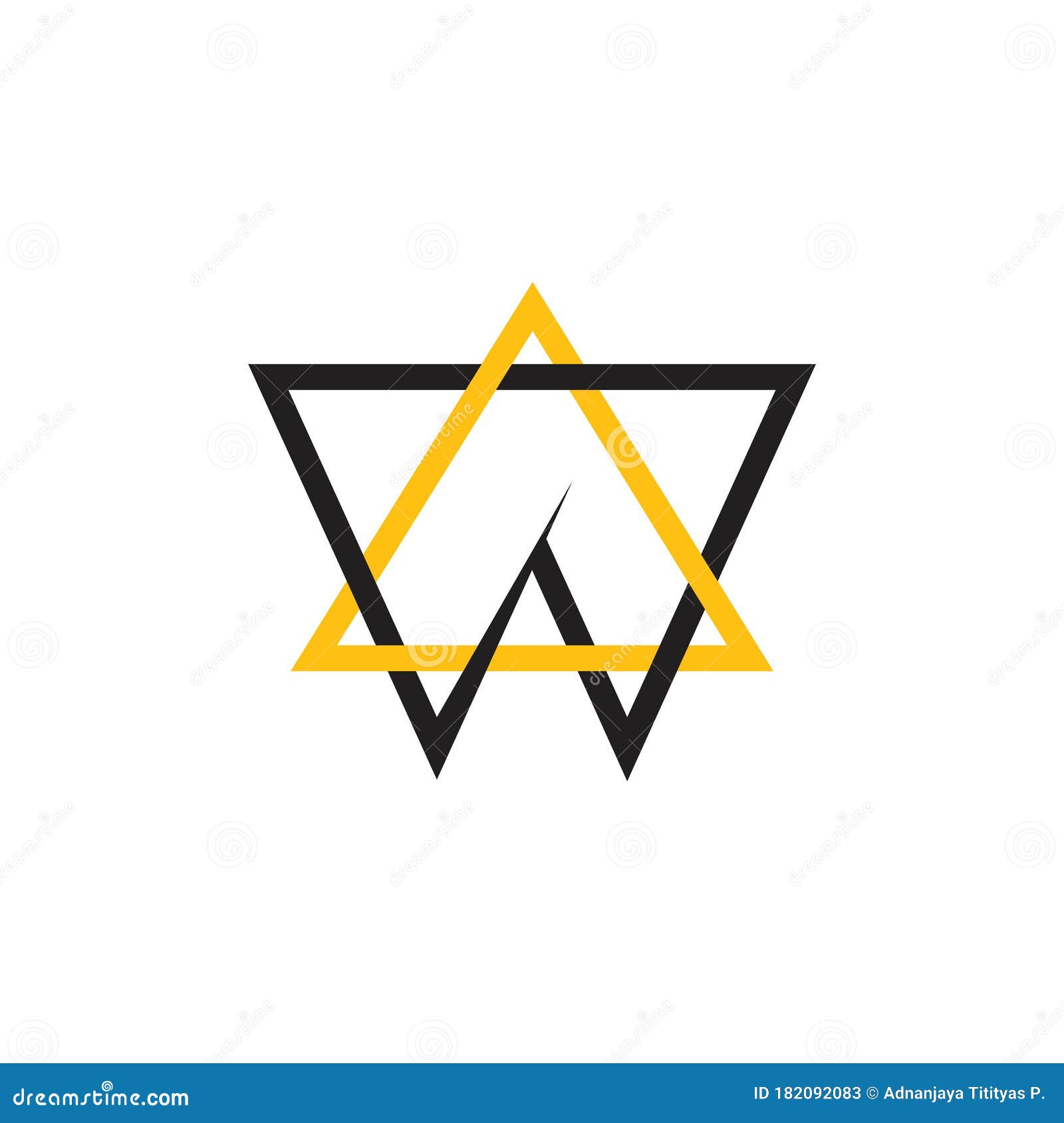 Letter W Triangle Linked Line Logo Vector Stock Vector - Illustration ...