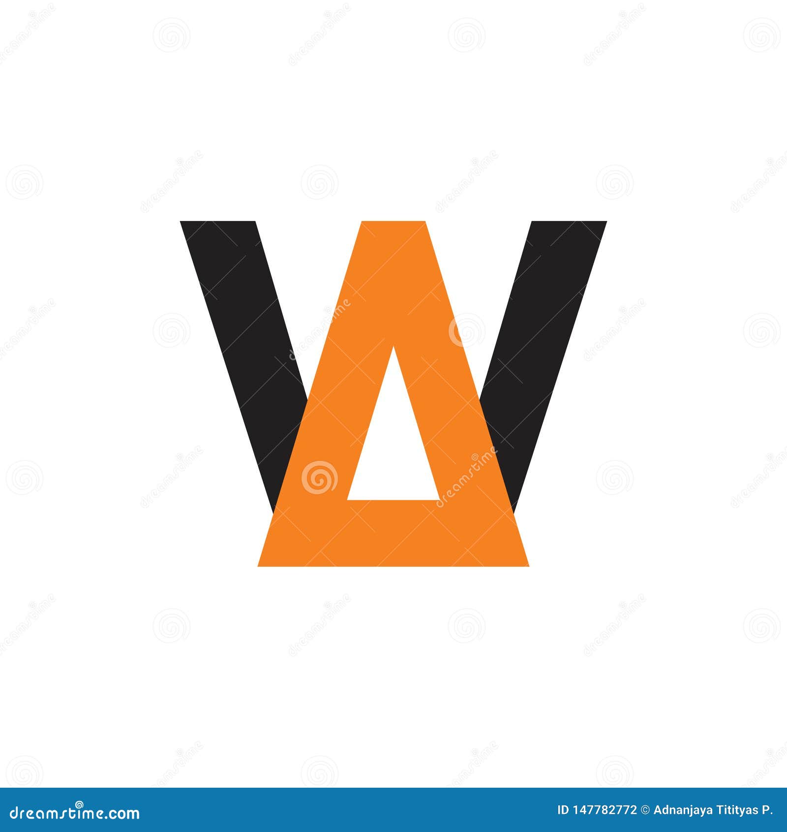 Letter W Triangle Pyramid Geometric Logo Stock Vector - Illustration of ...