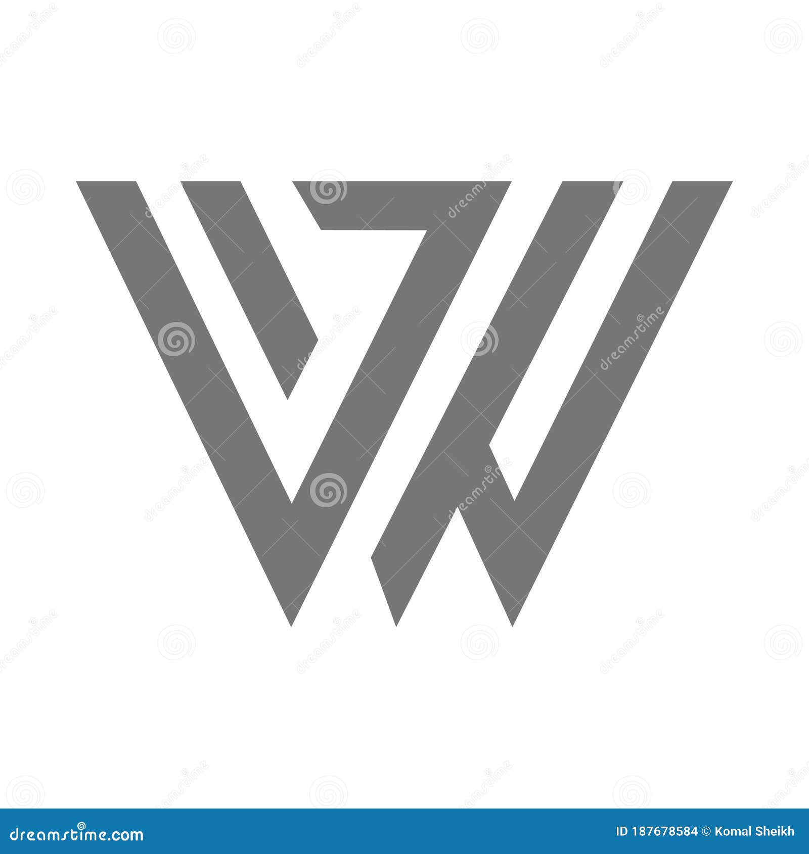 Letter W and V Logo Illustration Stock Vector - Illustration of ...