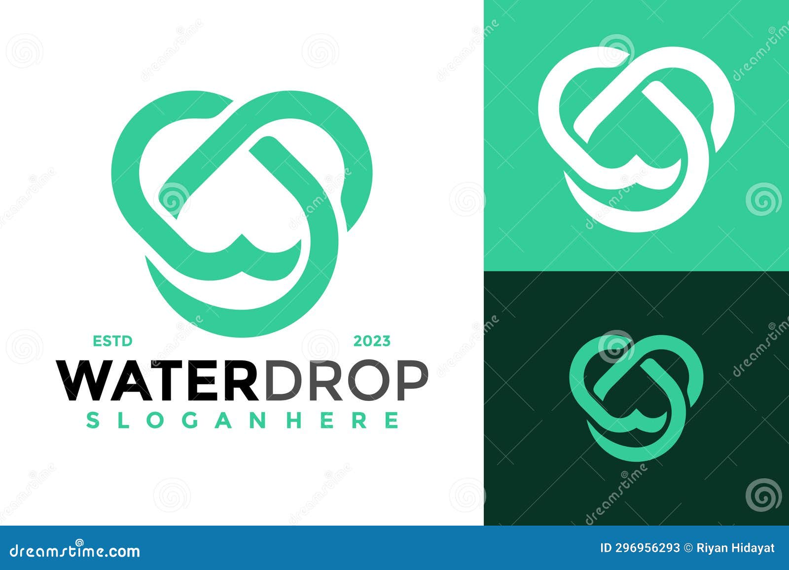 Letter W Water Drop Logo Design Vector Symbol Icon Illustration Stock ...