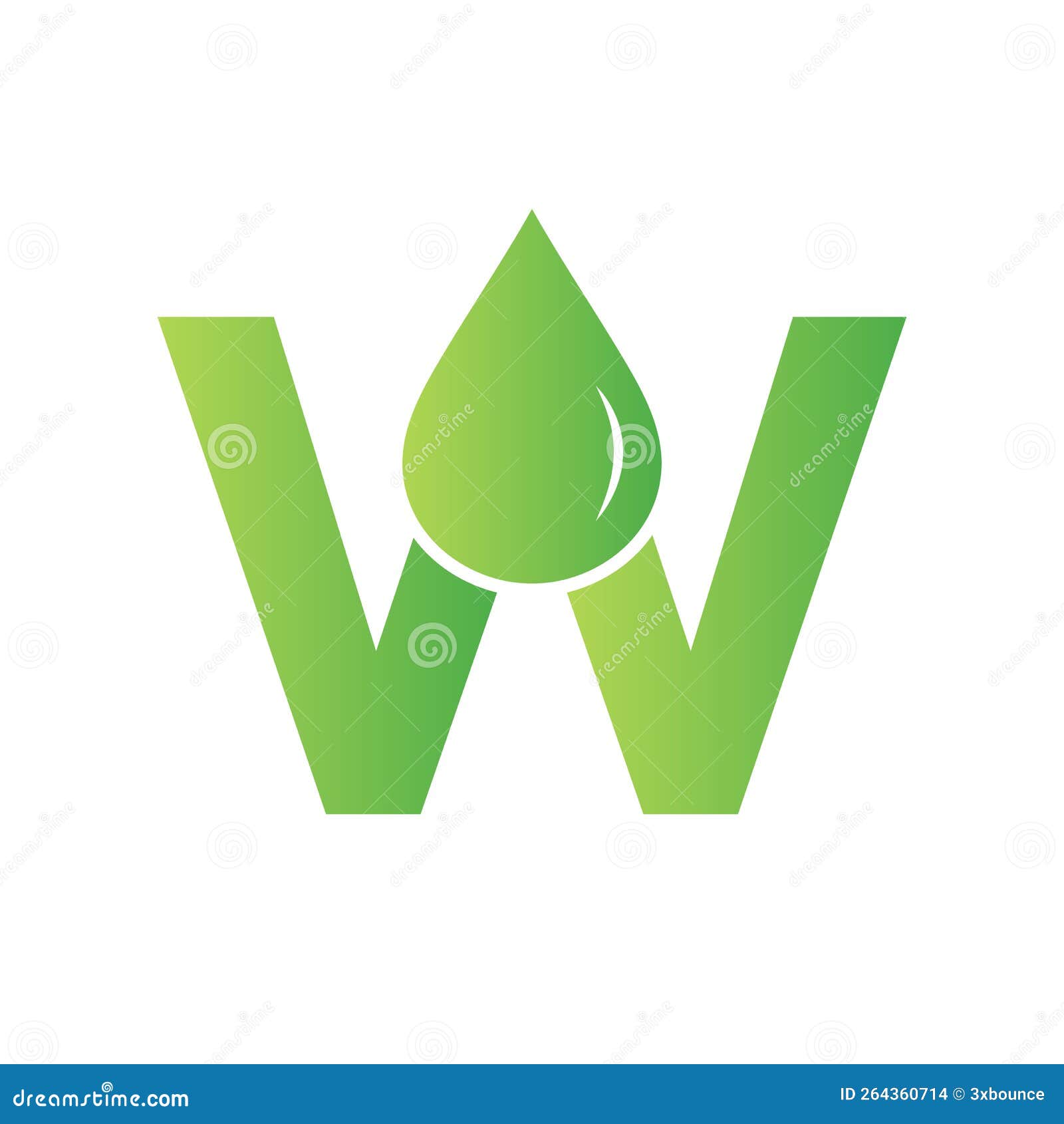 Letter W Water Logo Element Vector Template. Water Drop Logo Symbol ...