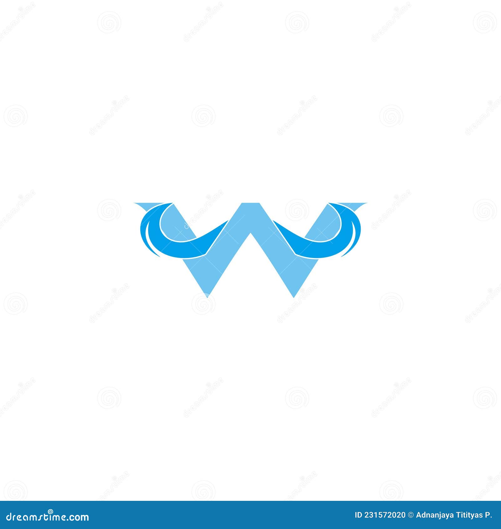 Letter W Water Waves Symbol Logo Vector Stock Vector - Illustration of ...