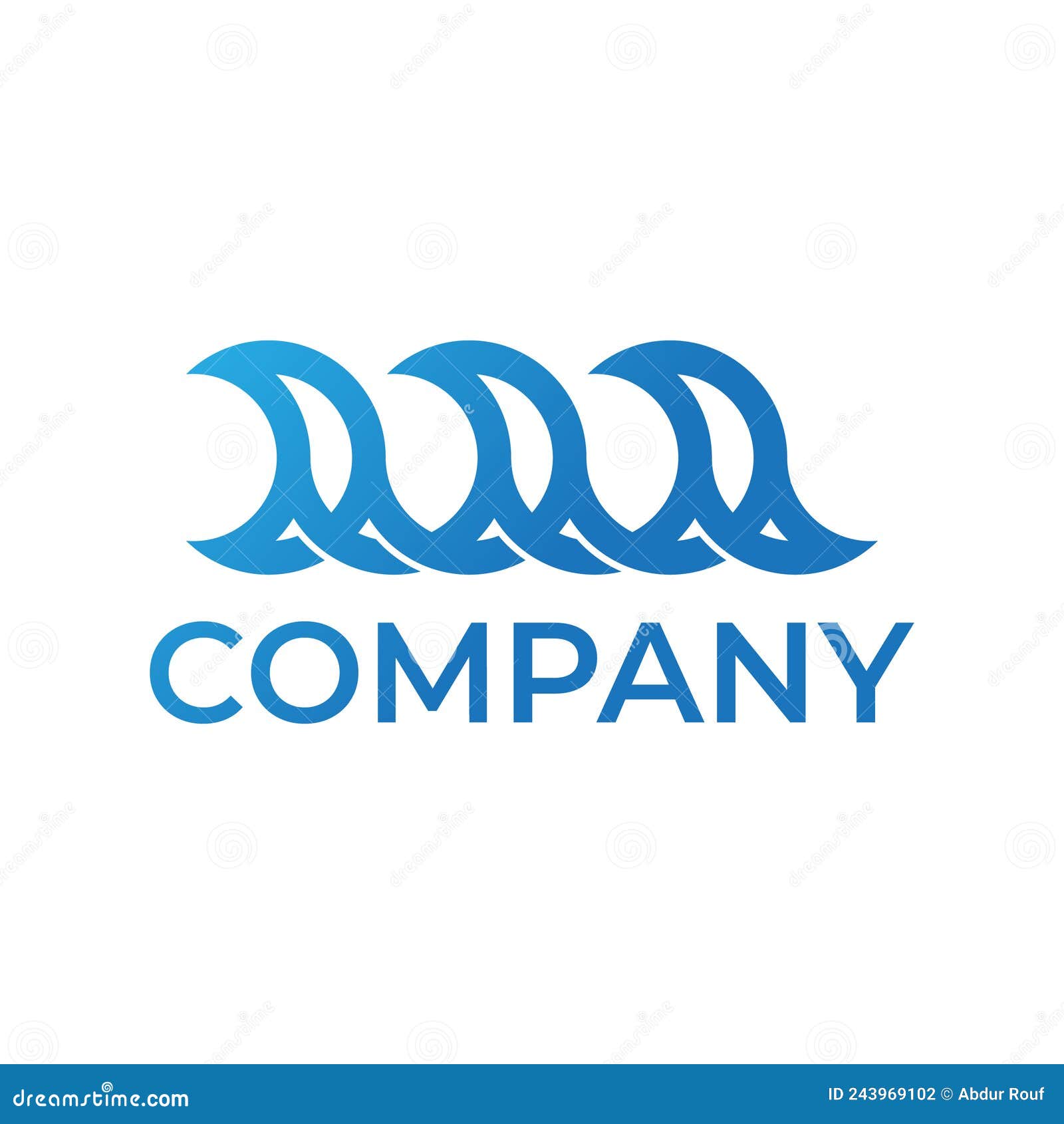 Letter W wave logo design stock vector. Illustration of logo - 243969102