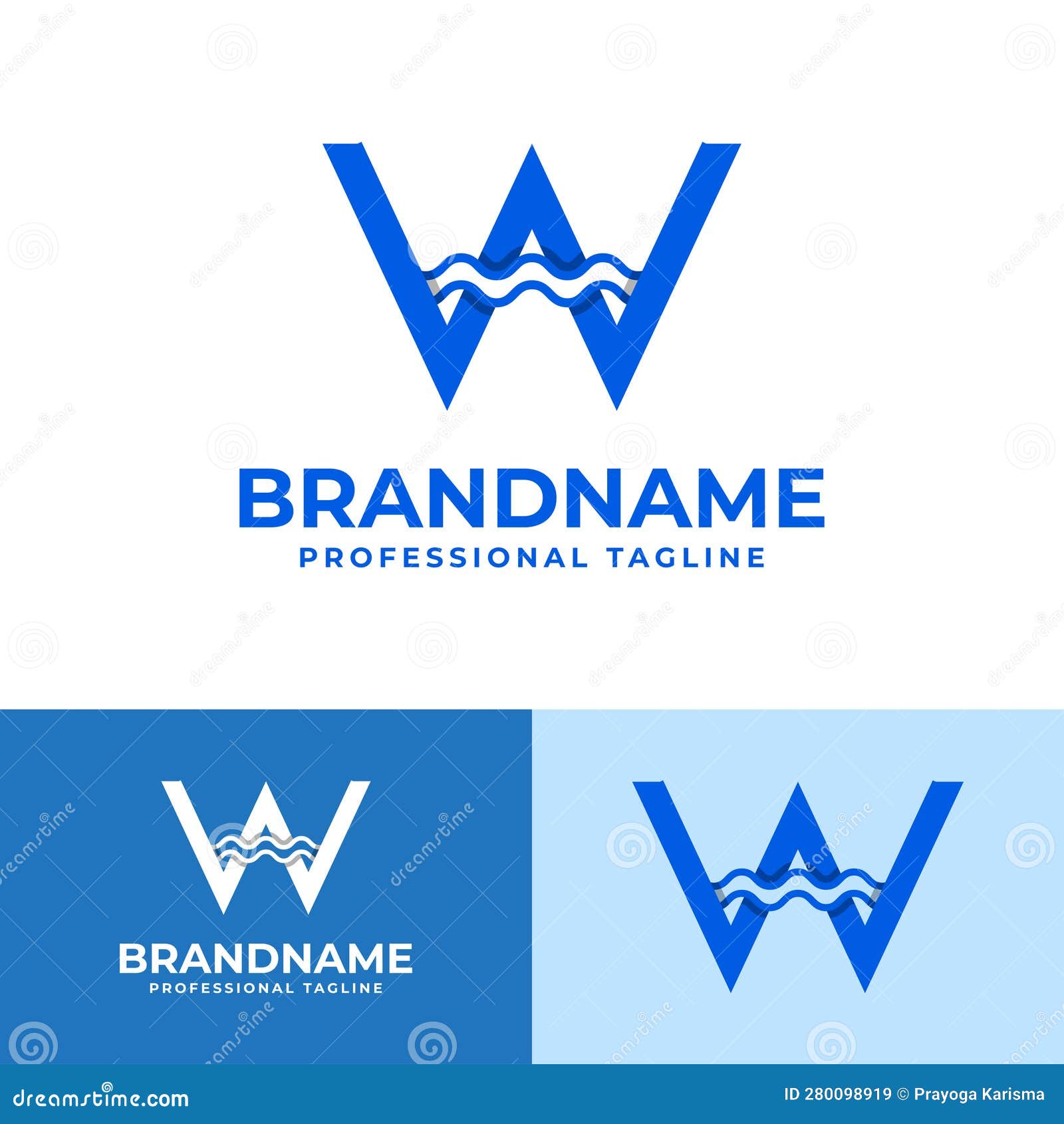 Letter W Wave Logo, Suitable for Any Business Related To Wave with W ...