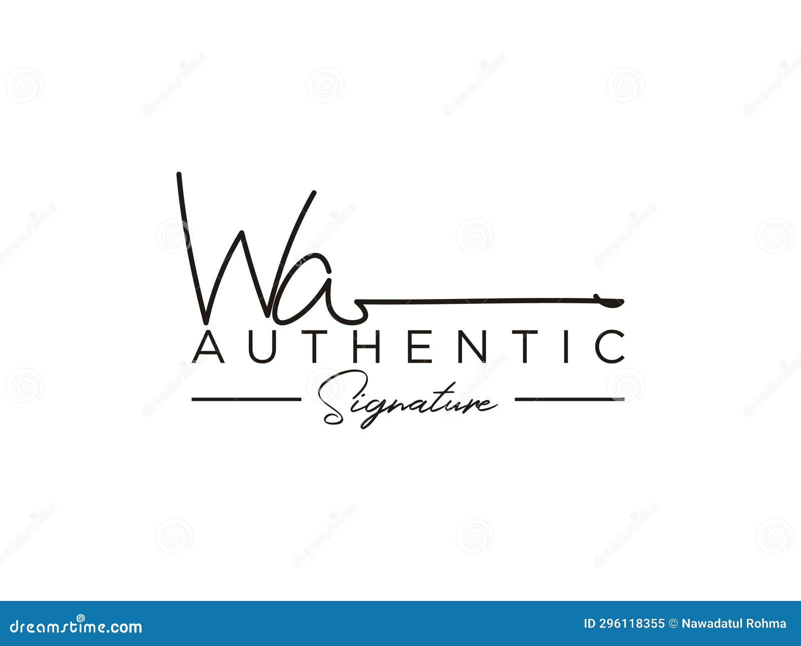 Letter WA Signature Logo Template Vector Stock Vector - Illustration of ...