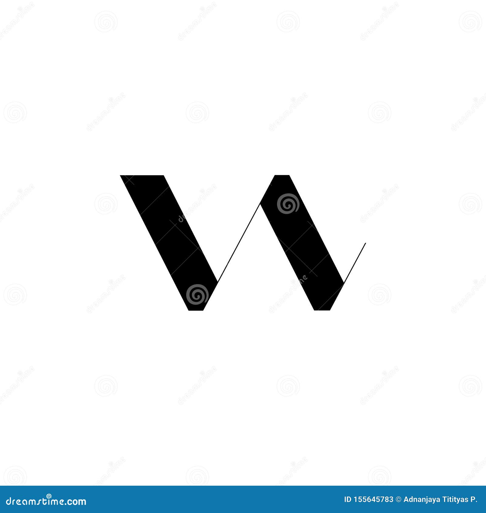 Letter Wa Simple Geometric Logo Vector Stock Vector - Illustration of ...