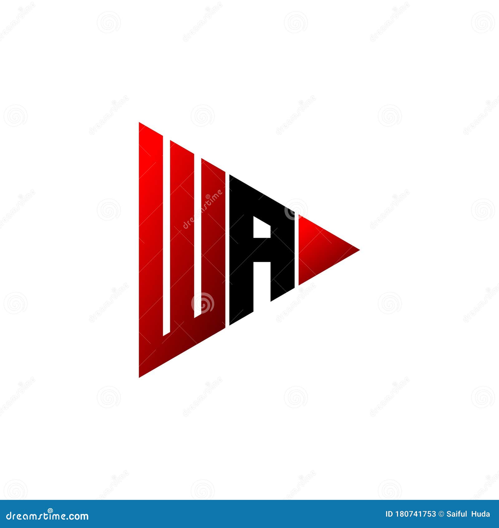 Letter WA Simple Logo Icon Design Vector Stock Vector - Illustration of ...