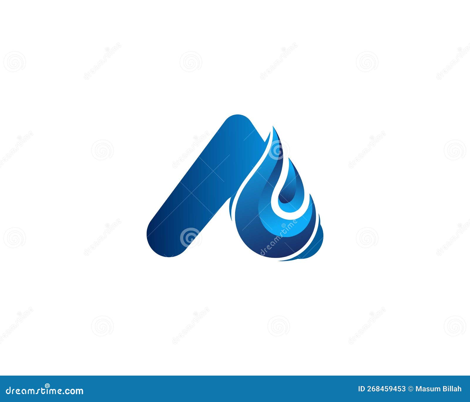 Letter a with Water Drop Logo Design Template. Stock Vector ...