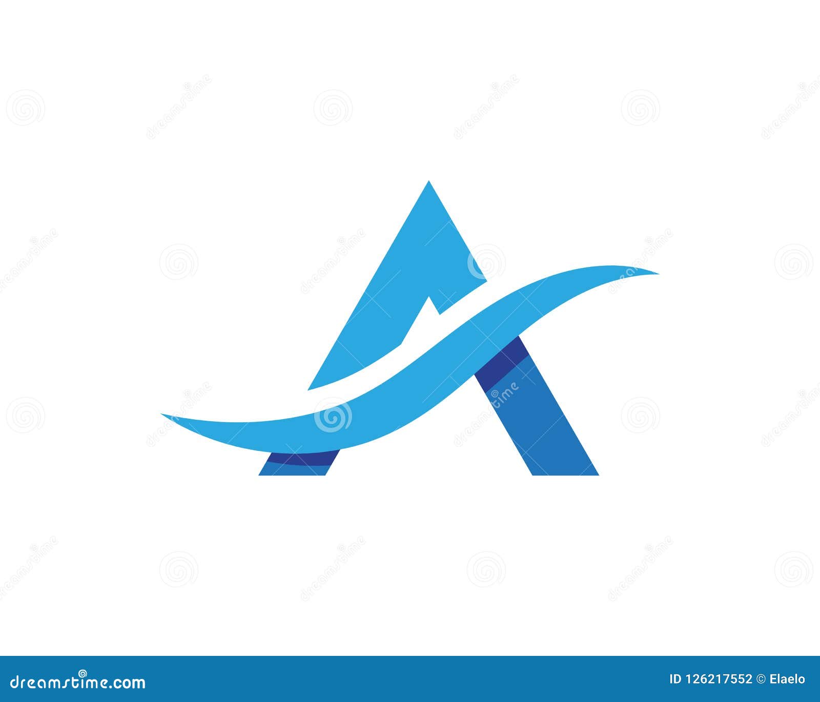 A Letter Water wave icon stock vector. Illustration of background ...