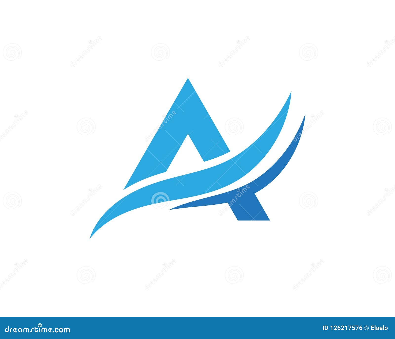 A Letter Water wave icon stock vector. Illustration of element - 126217576