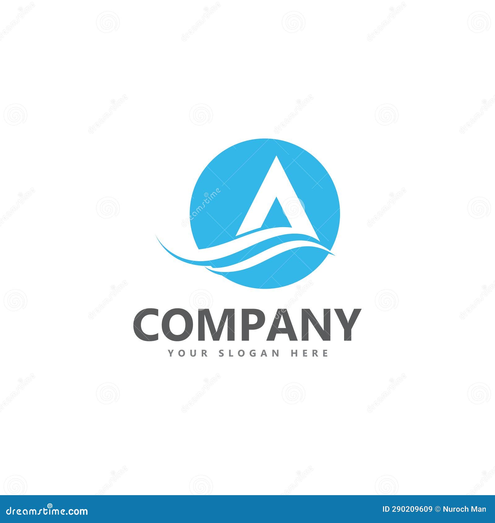 A Letter Wave Logo Template Vector Illustration Stock Illustration ...