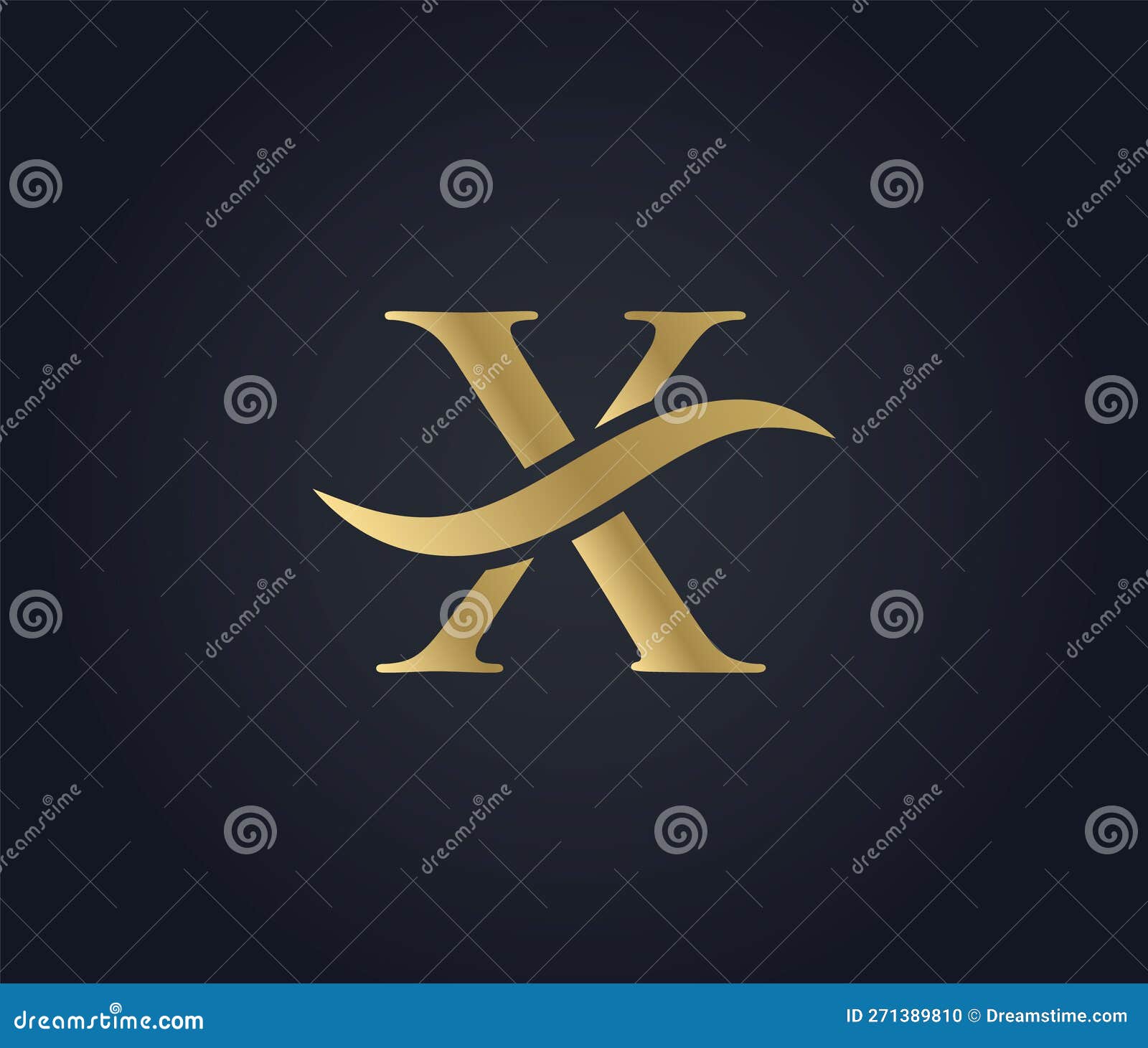 Letter X wave sign logo stock vector. Illustration of wave - 271389810