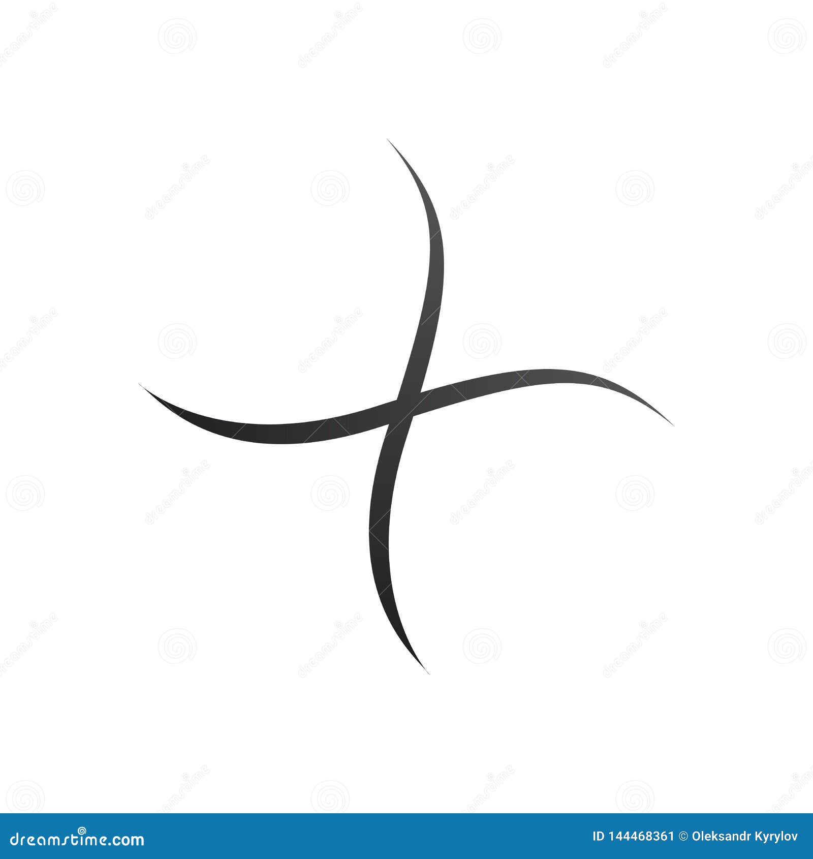 Letter X Wavy Logo Template. Vector Illustration Isolated on White ...