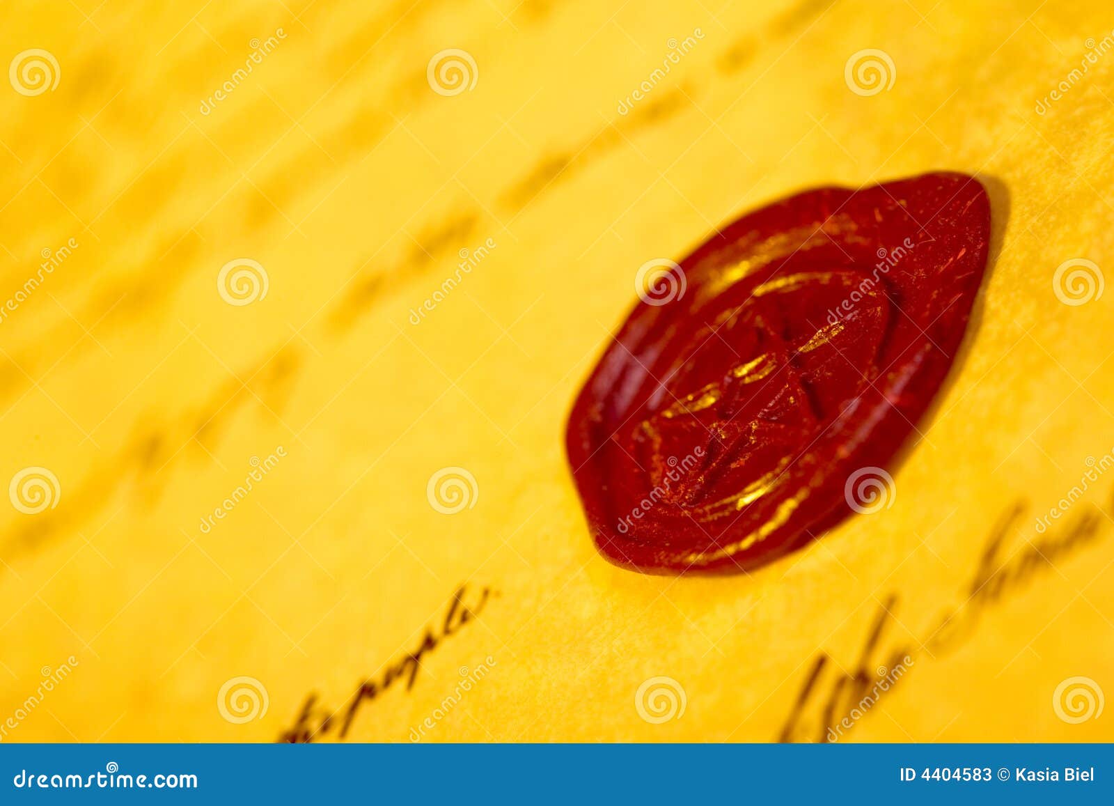 Letter with wax seal stock image. Image of yellow, seal - 4404583