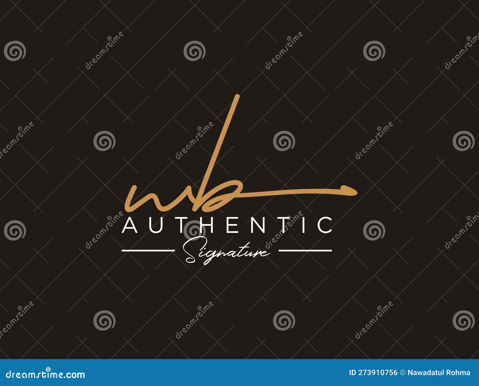 Letter WB Signature Logo Template Vector Stock Vector - Illustration of ...