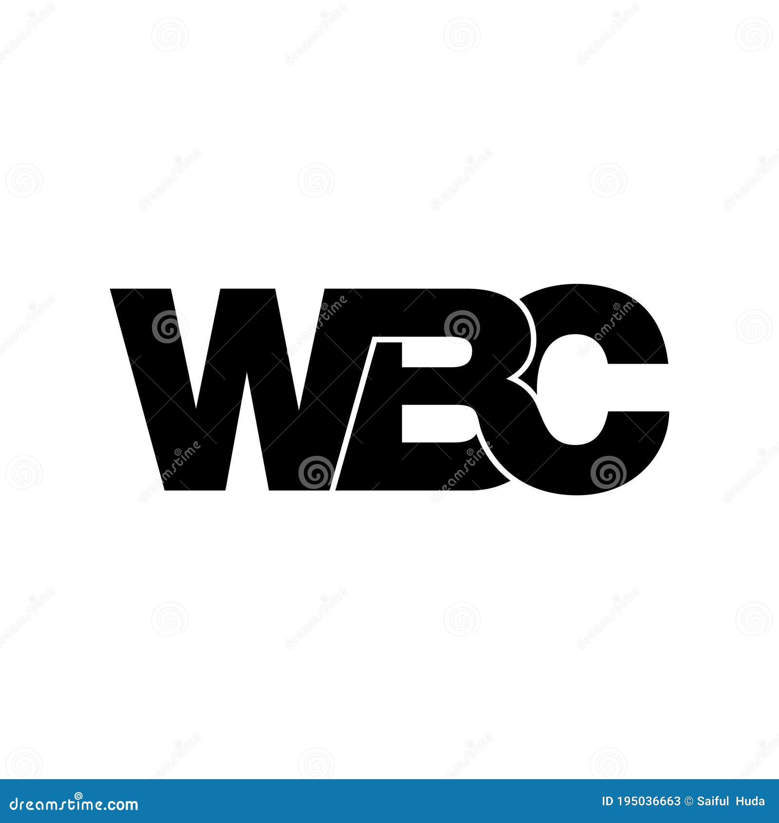 Letter WBC Simple Monogram Logo Icon Design. Stock Vector ...