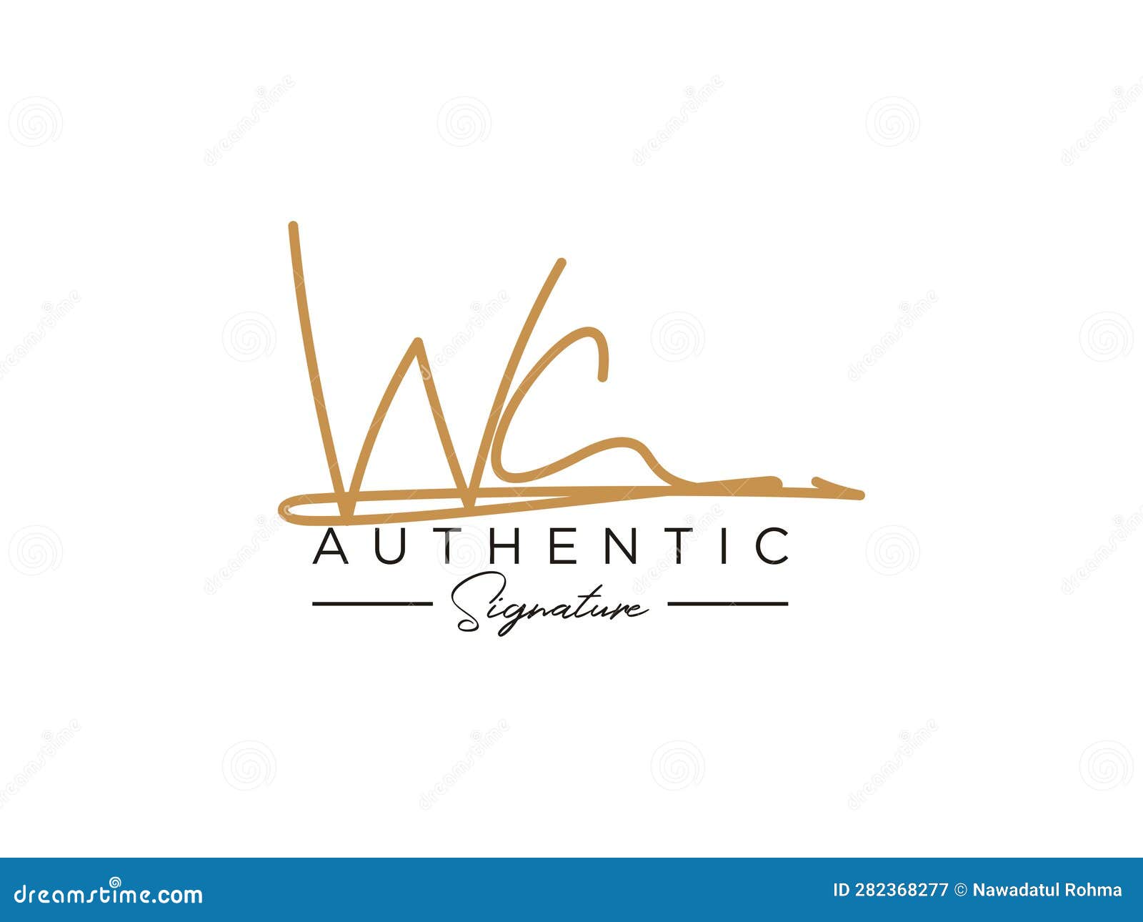 Letter WC Signature Logo Template Vector Stock Vector - Illustration of ...