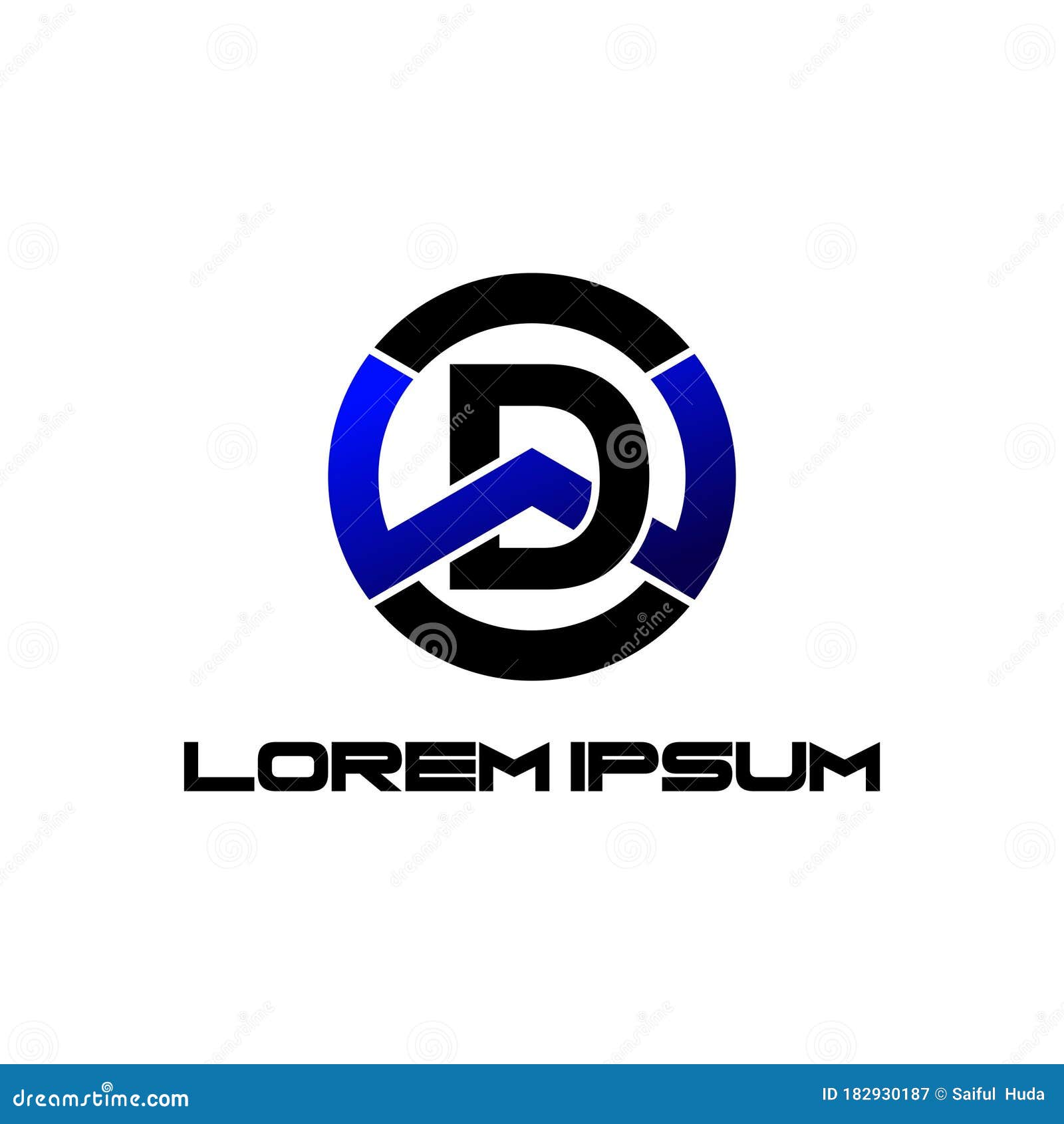 Letter WD Simple Logo Icon Design Vector. Stock Vector - Illustration ...