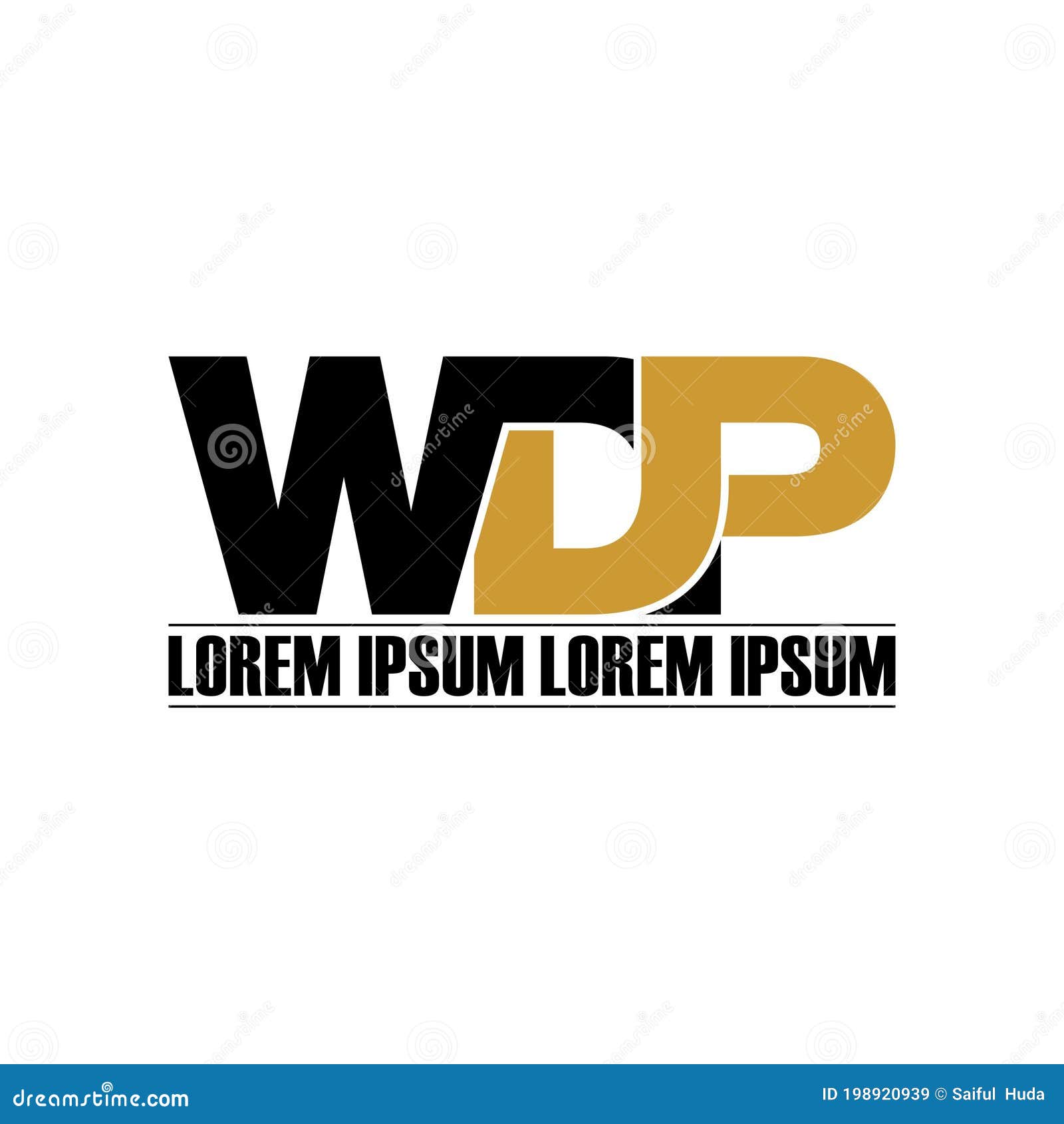 Letter WDP Simple Monogram Logo Icon Design. Stock Vector ...
