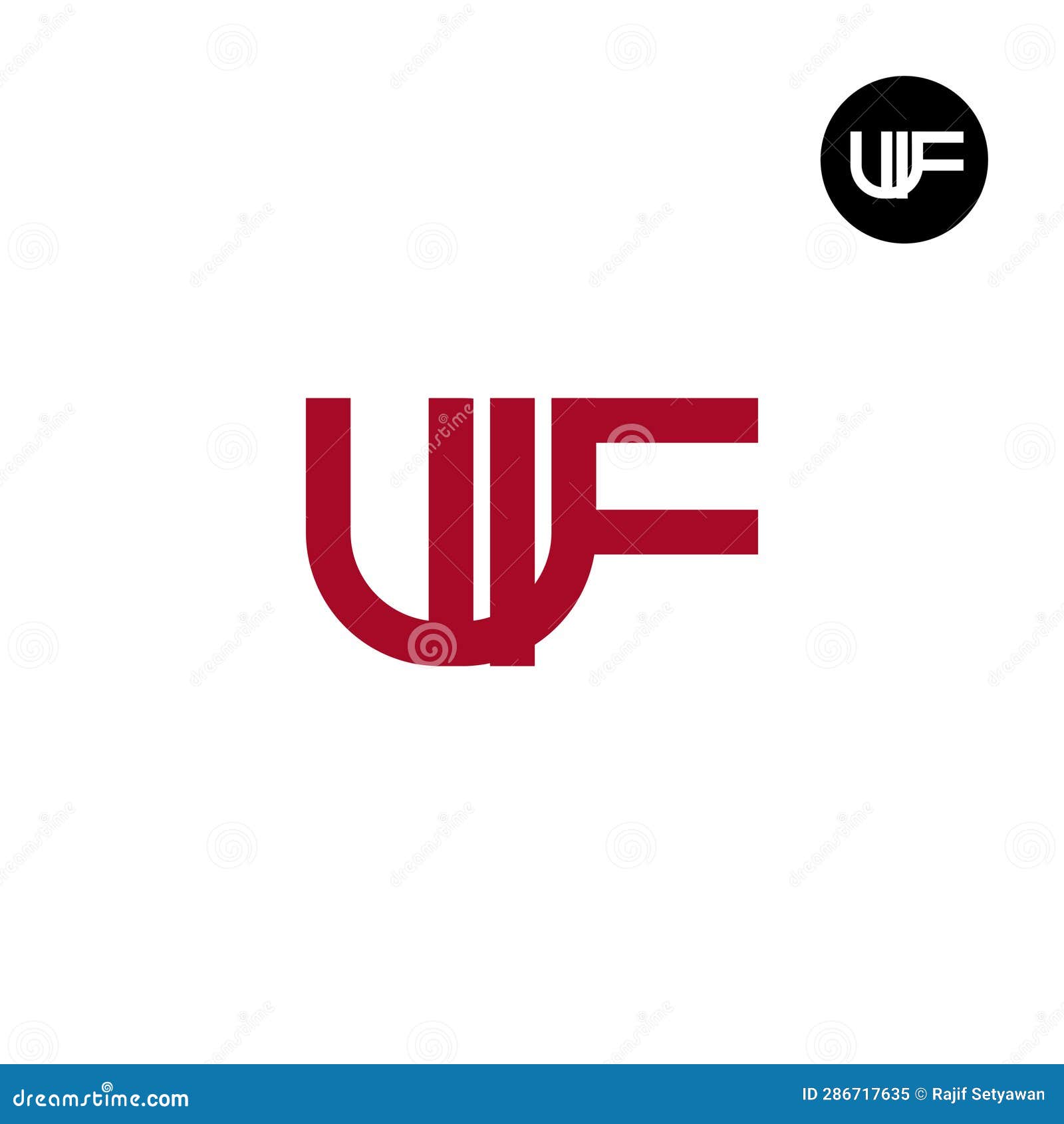 Letter WF Monogram Logo Design Stock Vector - Illustration of exclusive ...