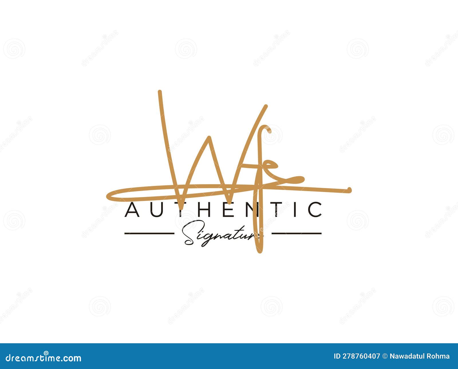 Letter WF Signature Logo Template Vector Stock Vector - Illustration of ...