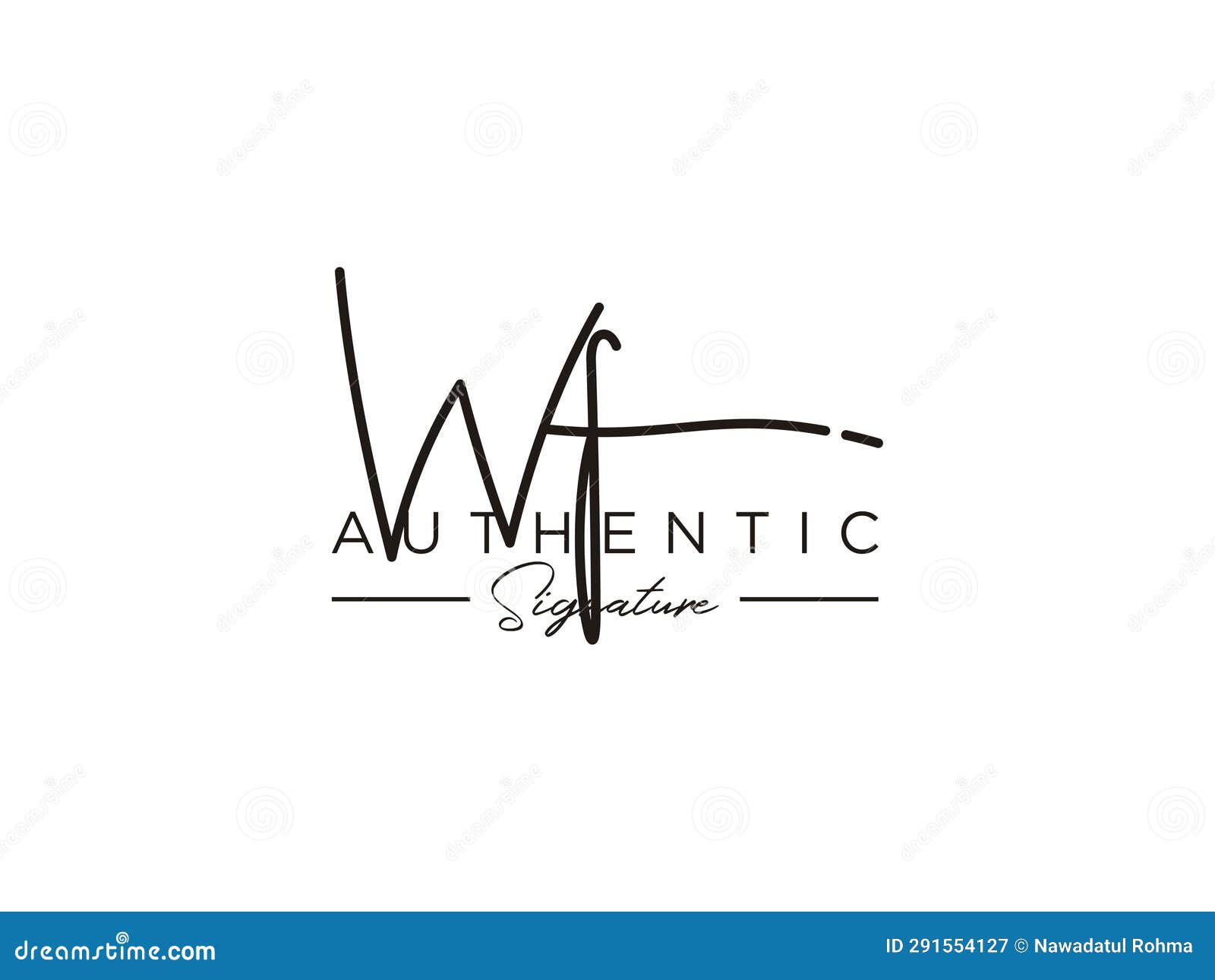 Letter WF Signature Logo Template Vector Stock Vector - Illustration of ...