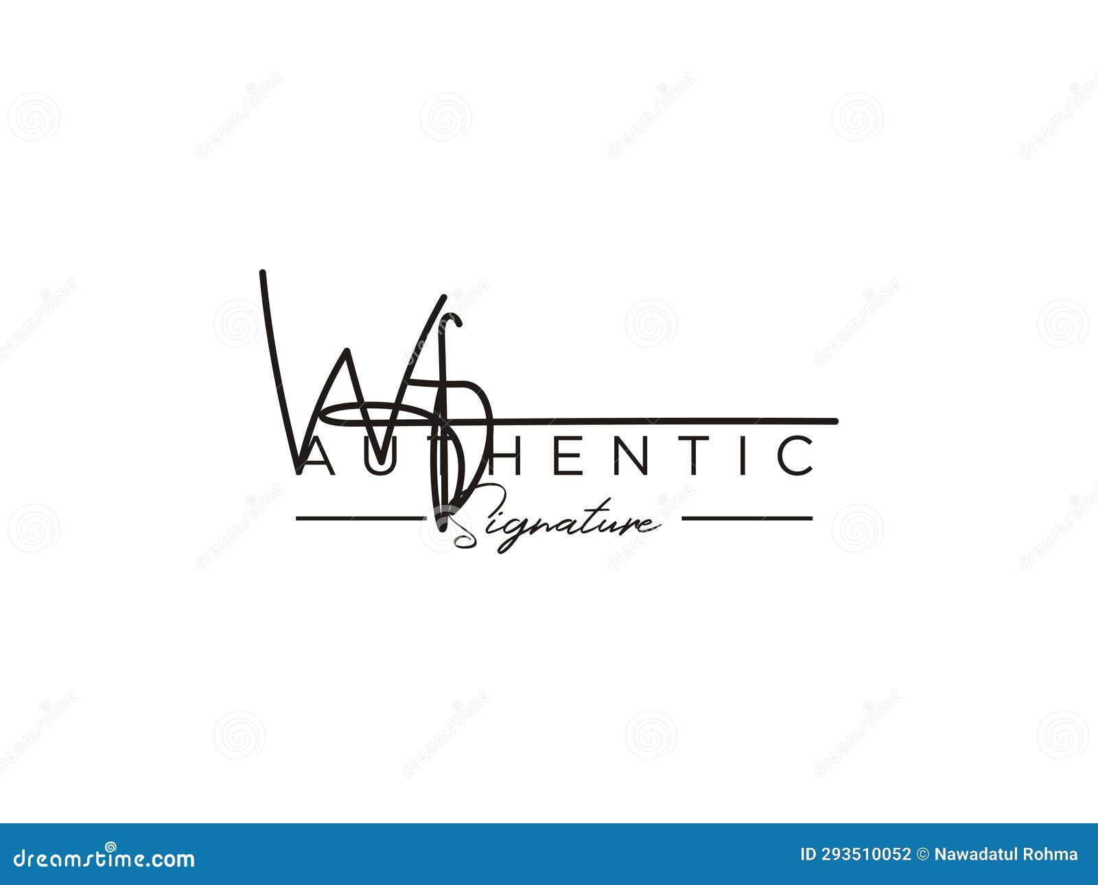 Letter WF Signature Logo Template Vector Stock Illustration ...