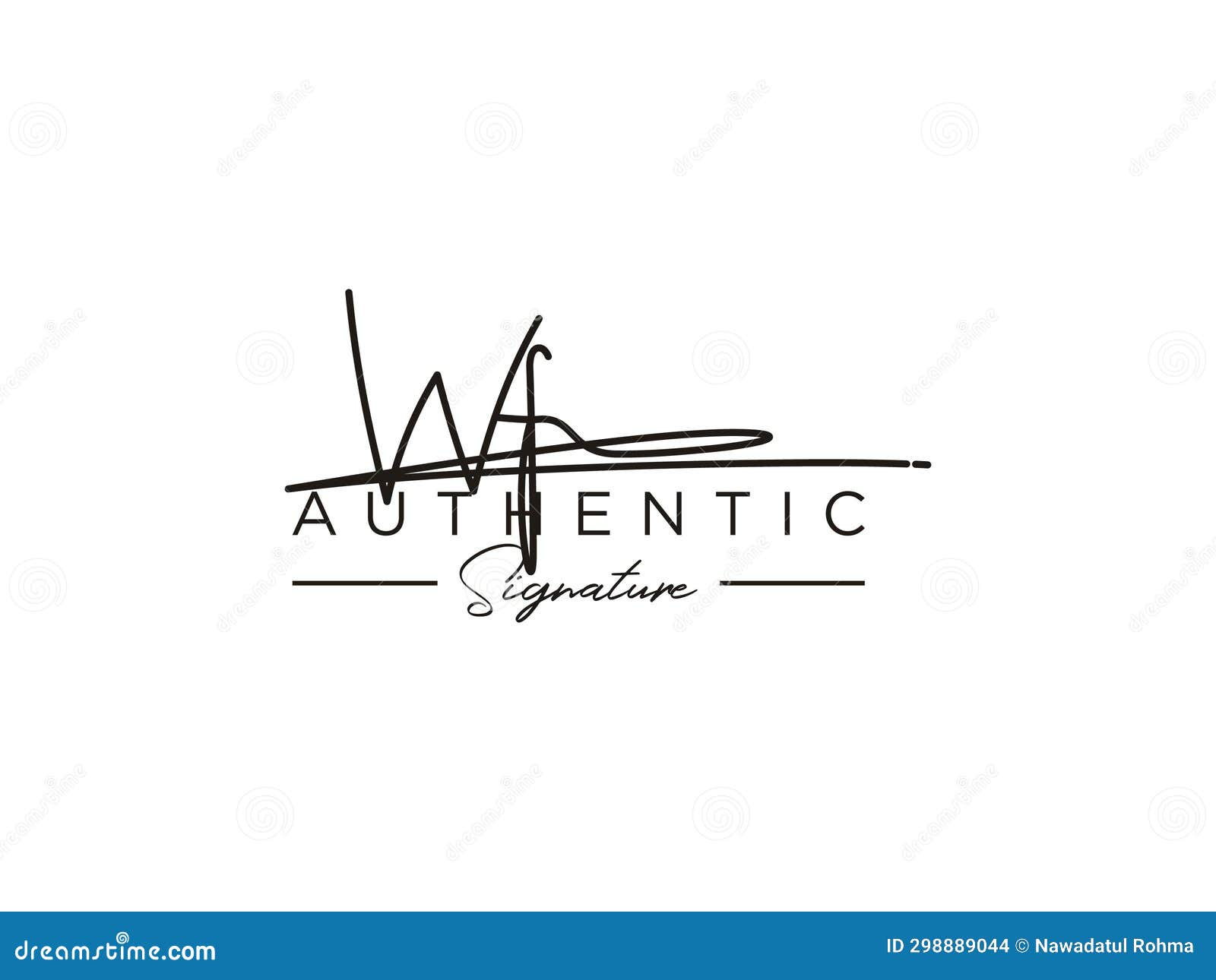 Letter WF Signature Logo Template Vector Stock Vector - Illustration of ...
