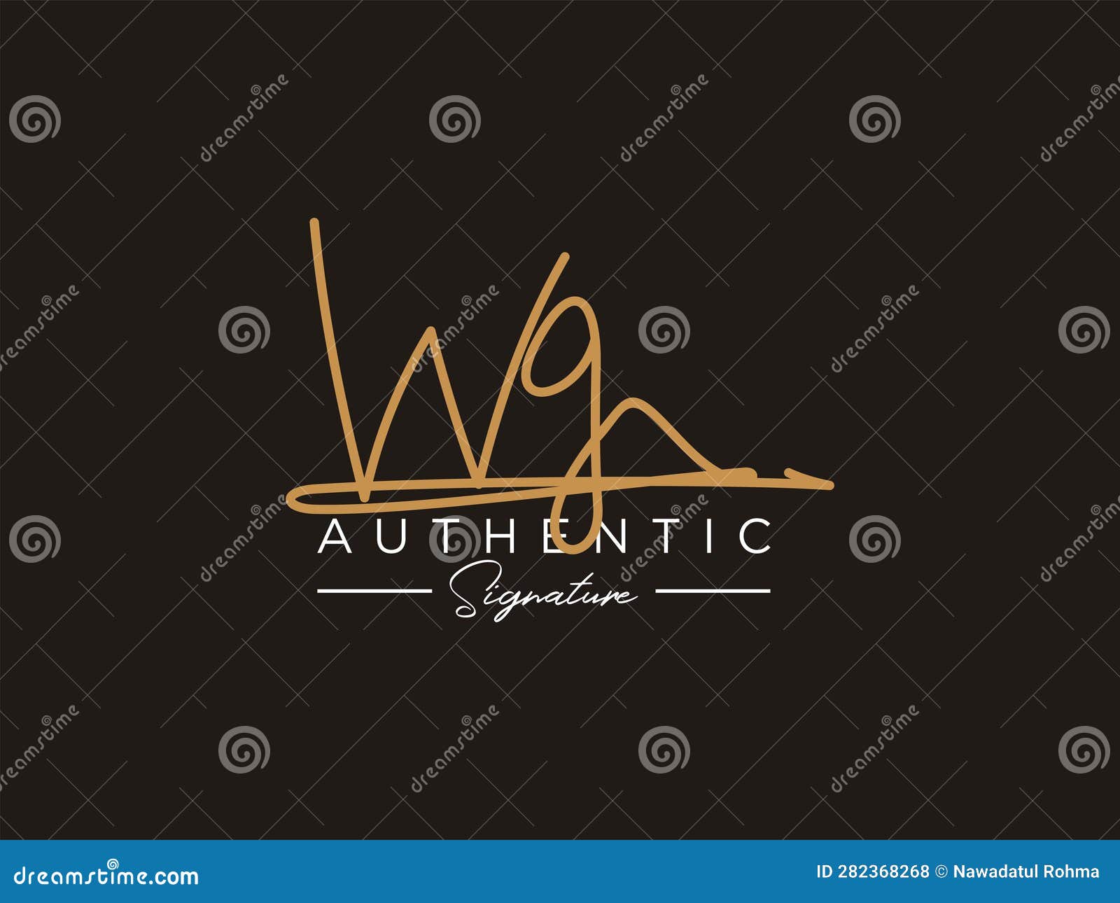Letter WG Signature Logo Template Vector Stock Vector - Illustration of ...
