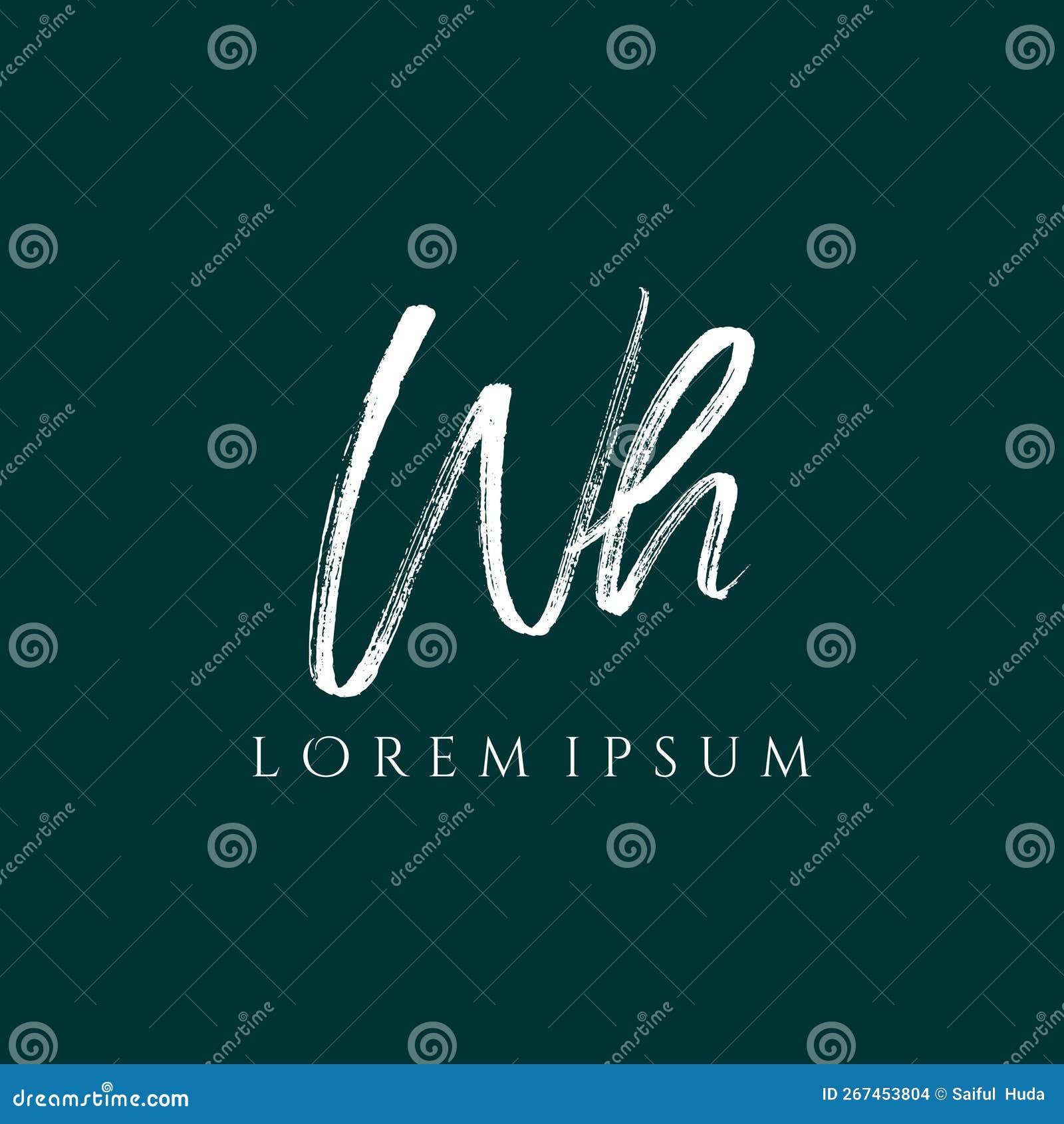 Letter WH Simple Monogram Logo Icon Design. Stock Vector - Illustration ...
