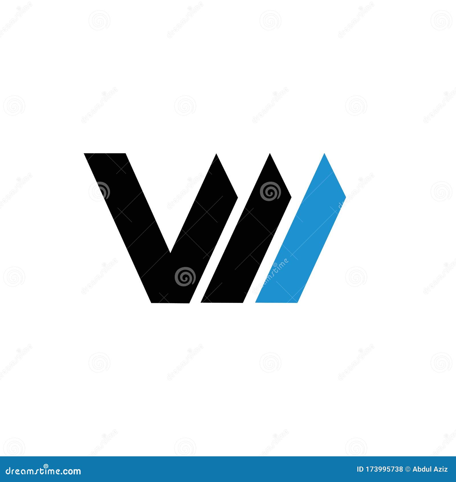 Letter wi logo vector stock vector. Illustration of design - 173995738