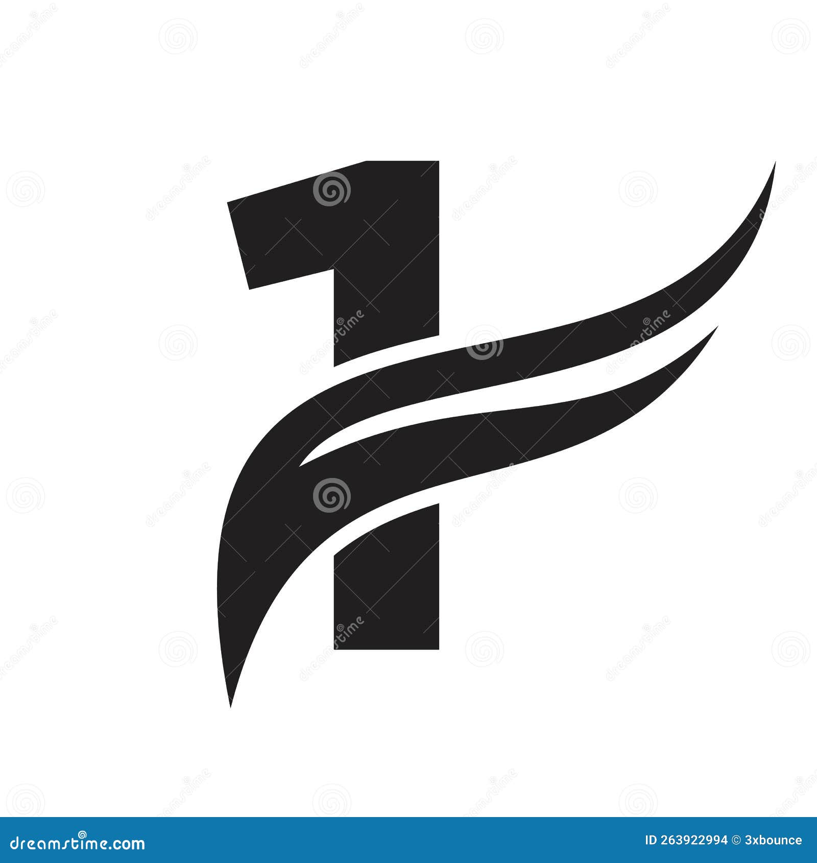 Letter 1 Wing Logo Design. Transportation Logo Letter 1 and Wings ...