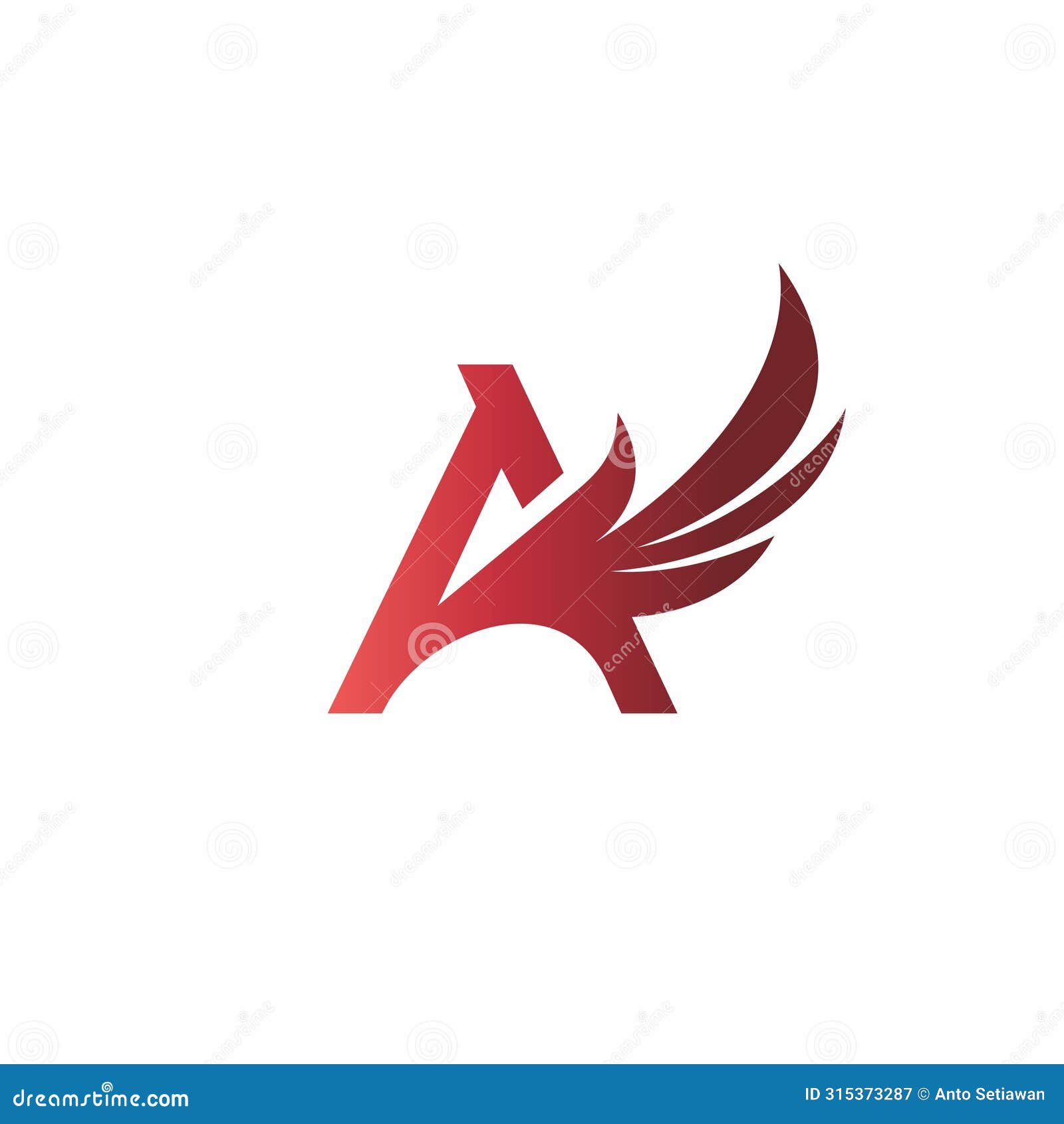 Letter a Wing Logo. a Initial Logo Vector Stock Vector - Illustration ...