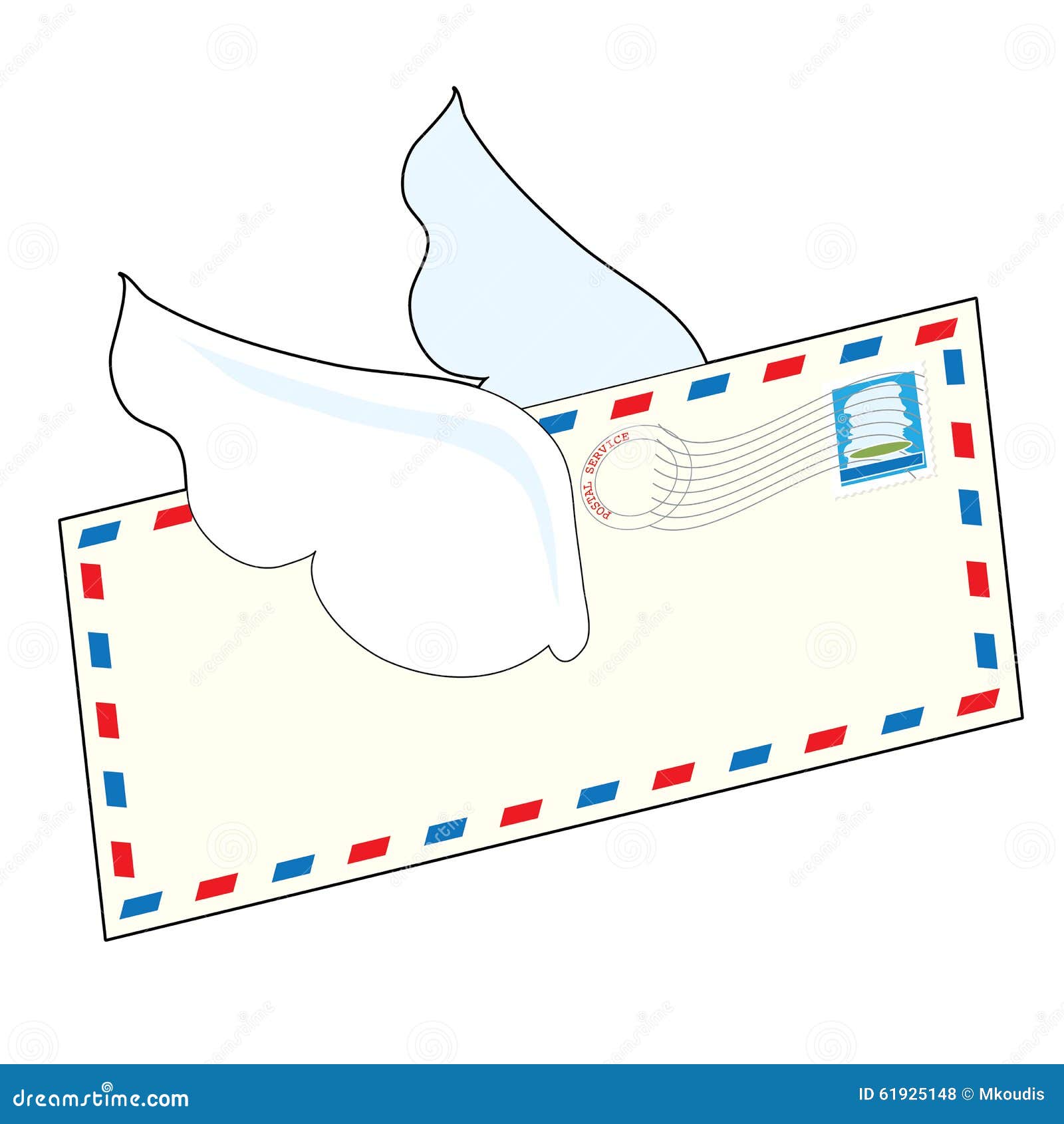 Airmail Letter Paper Cartoon Vector | CartoonDealer.com #46698133