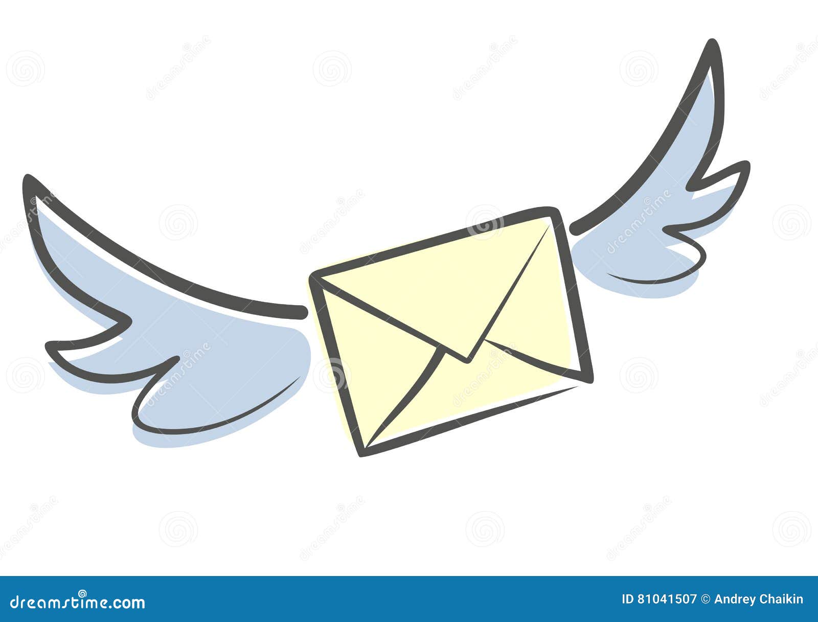 Letter with wings. stock vector. Illustration of wingspan - 81041507