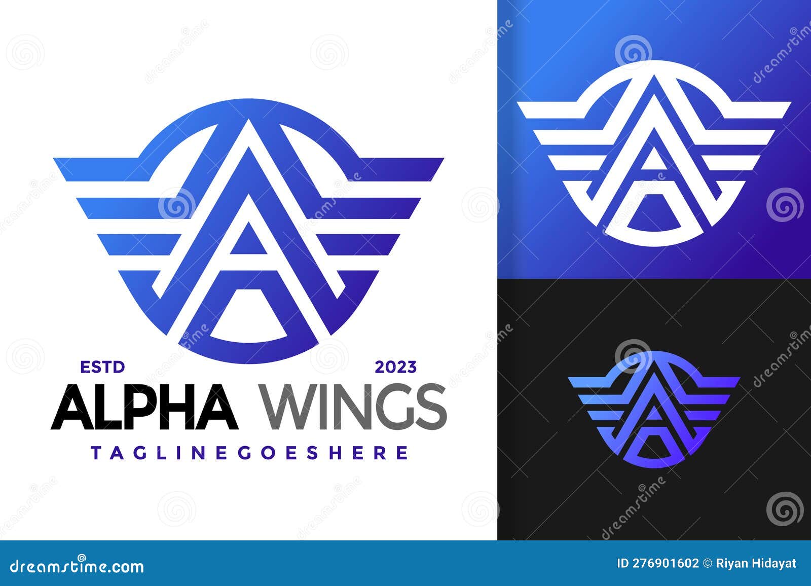 Letter a Wings Logo Vector Icon Illustration Stock Vector ...