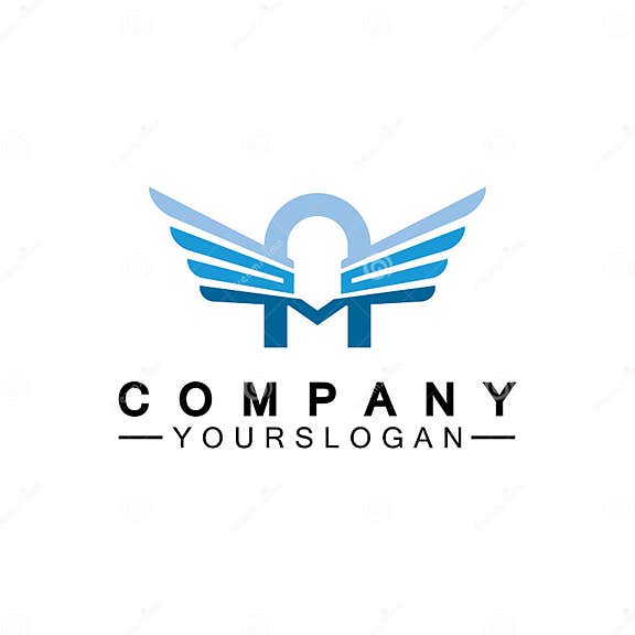Letter a Wings Logo Vector Illustration Stock Vector - Illustration of ...