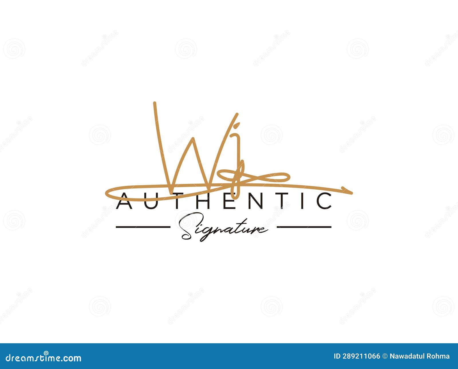 Letter WJ Signature Logo Template Vector Stock Vector - Illustration of ...