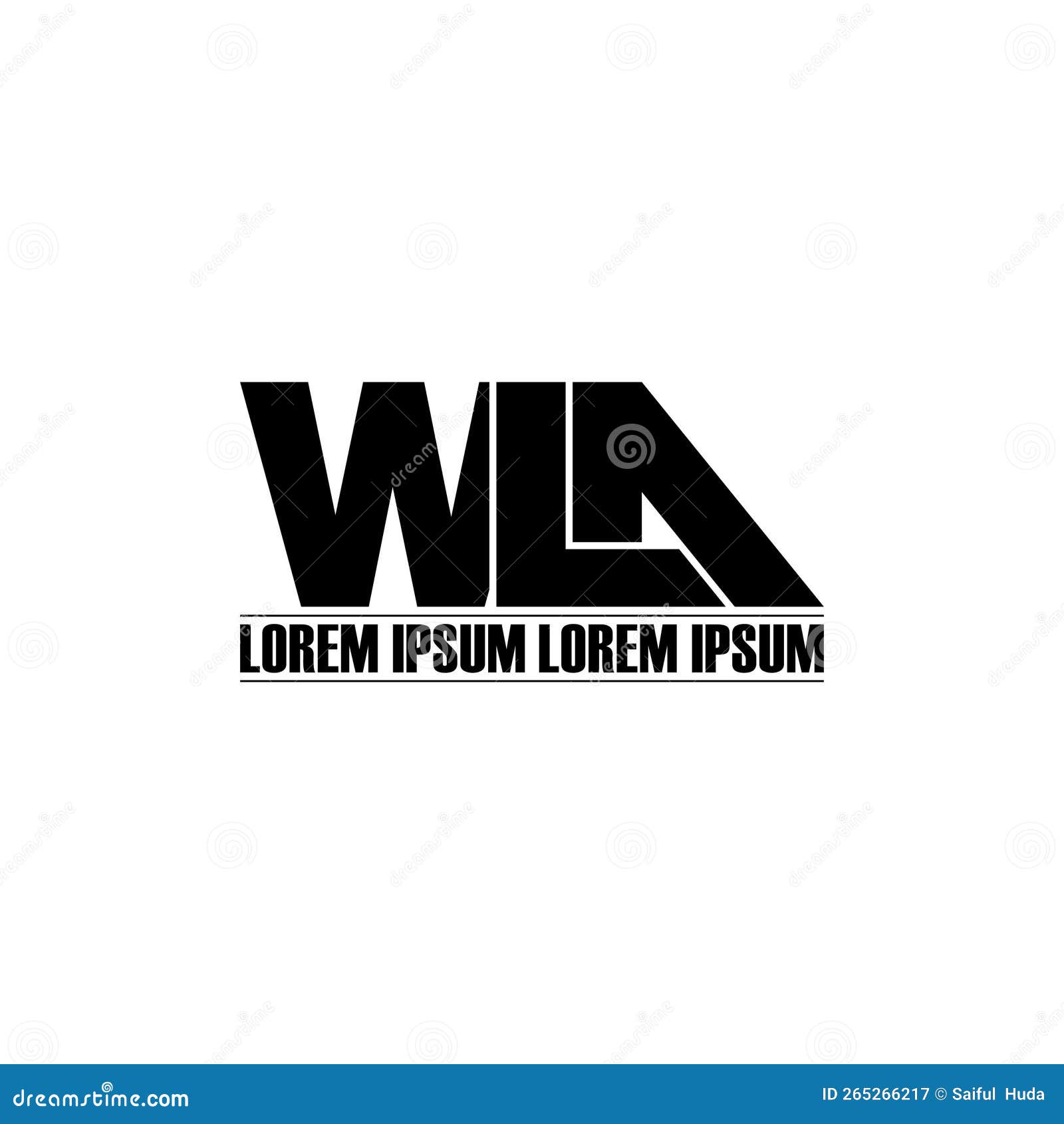 Letter WLA Simple Monogram Logo Icon Design. Stock Vector ...