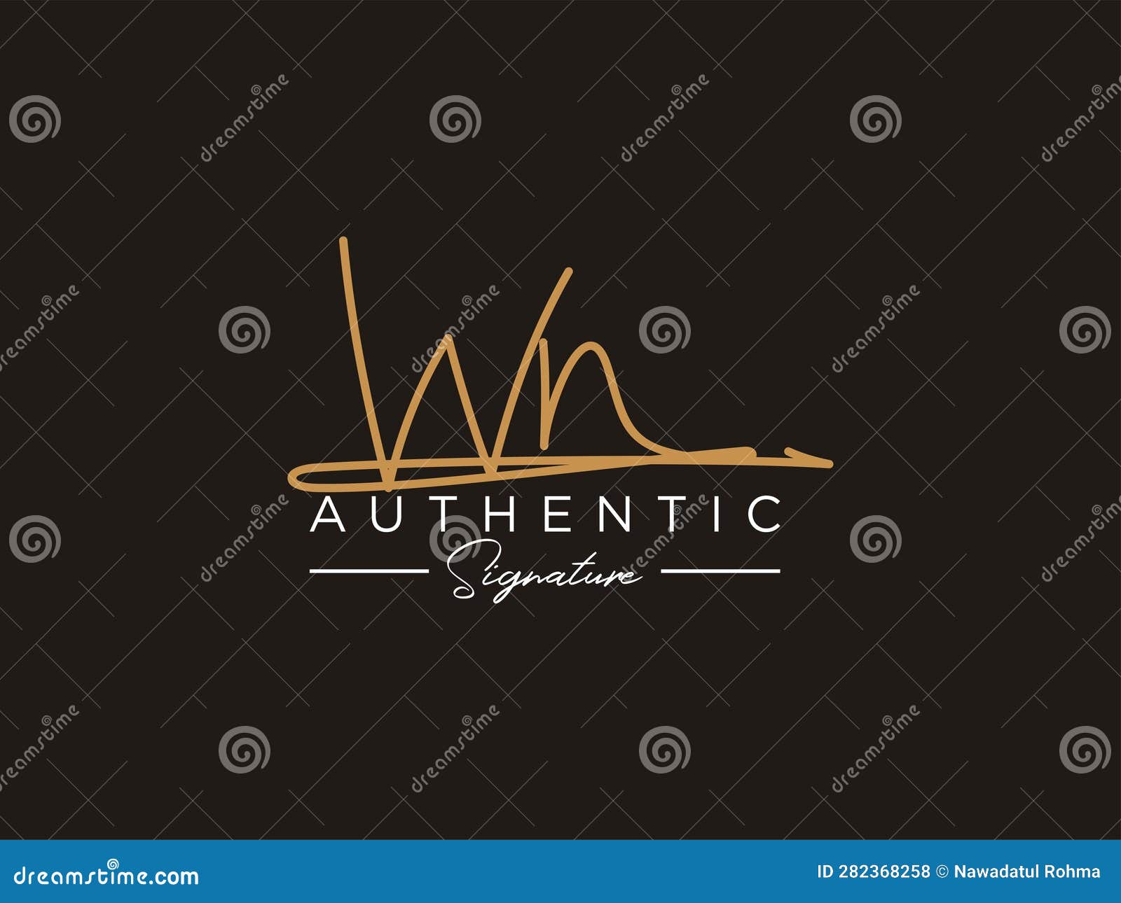 Letter WN Signature Logo Template Vector Stock Vector - Illustration of ...