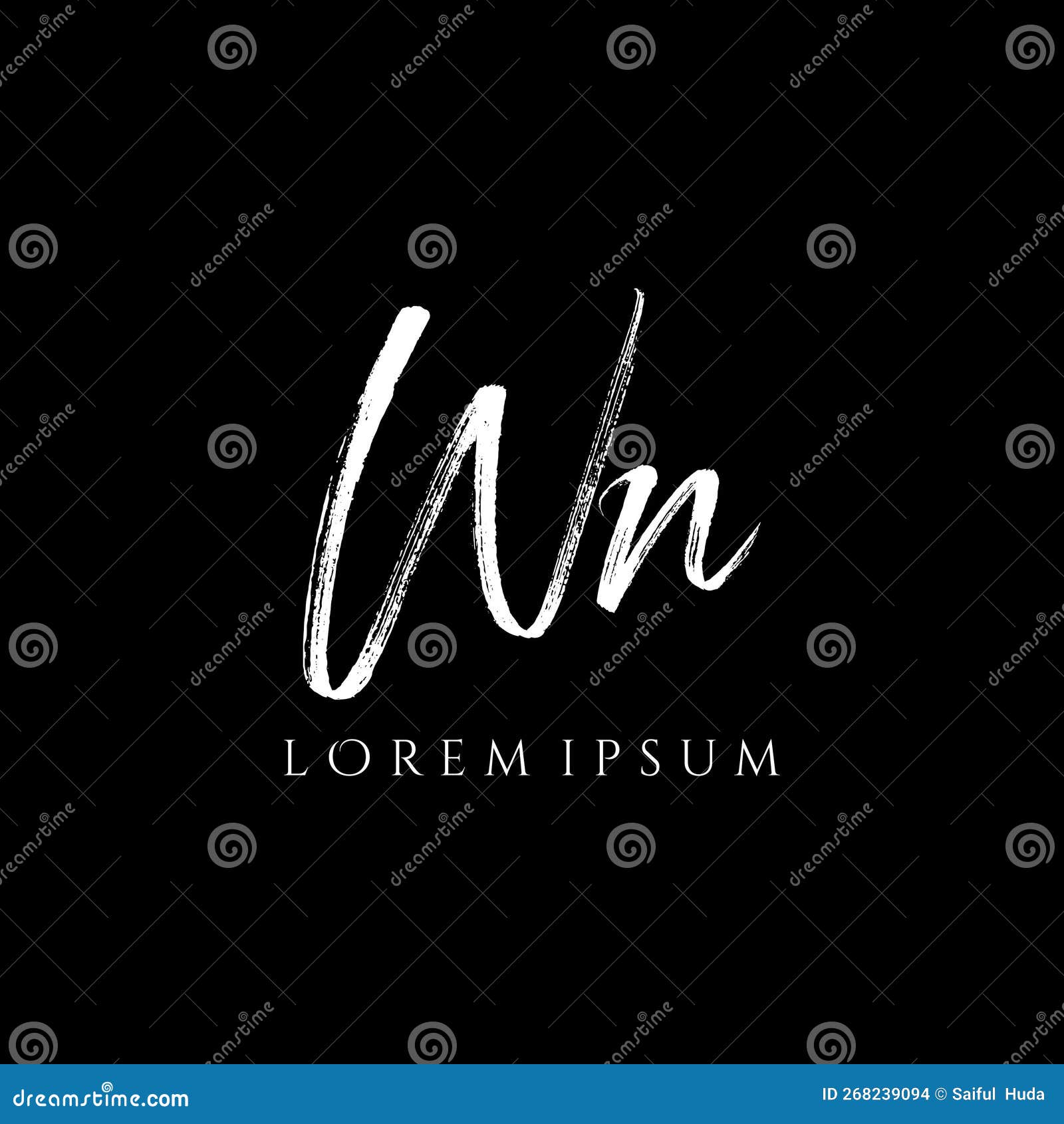 Letter WN Simple Monogram Logo Icon Design. Stock Vector - Illustration ...