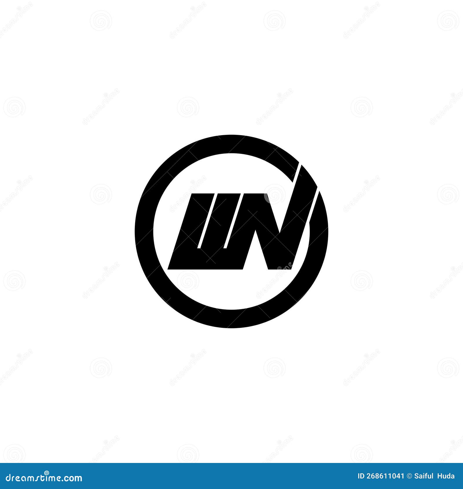 Letter WN Simple Monogram Logo Icon Design. Stock Vector - Illustration ...