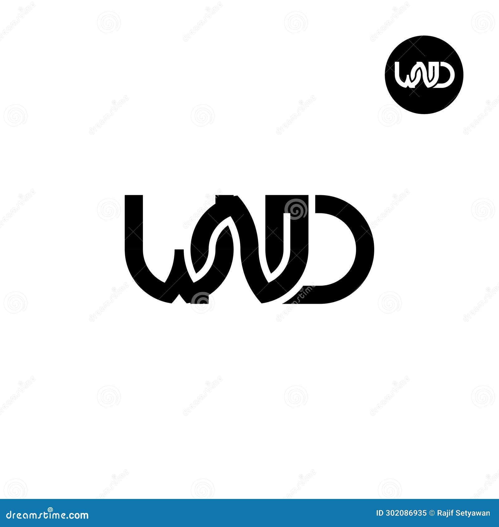 Letter WND Monogram Logo Design Cartoon Vector | CartoonDealer.com ...