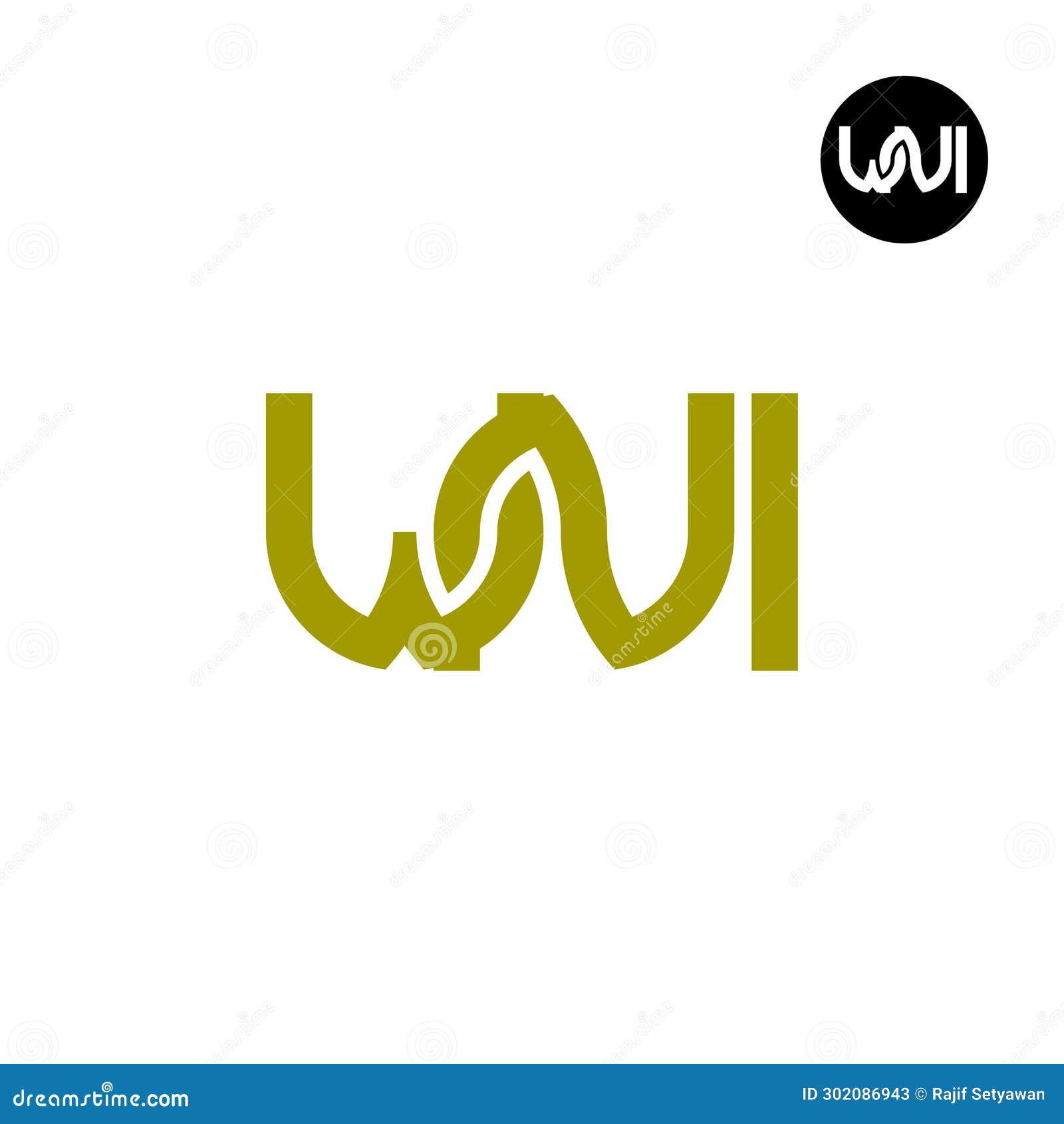 Letter WNI Monogram Logo Design Stock Illustration - Illustration of ...