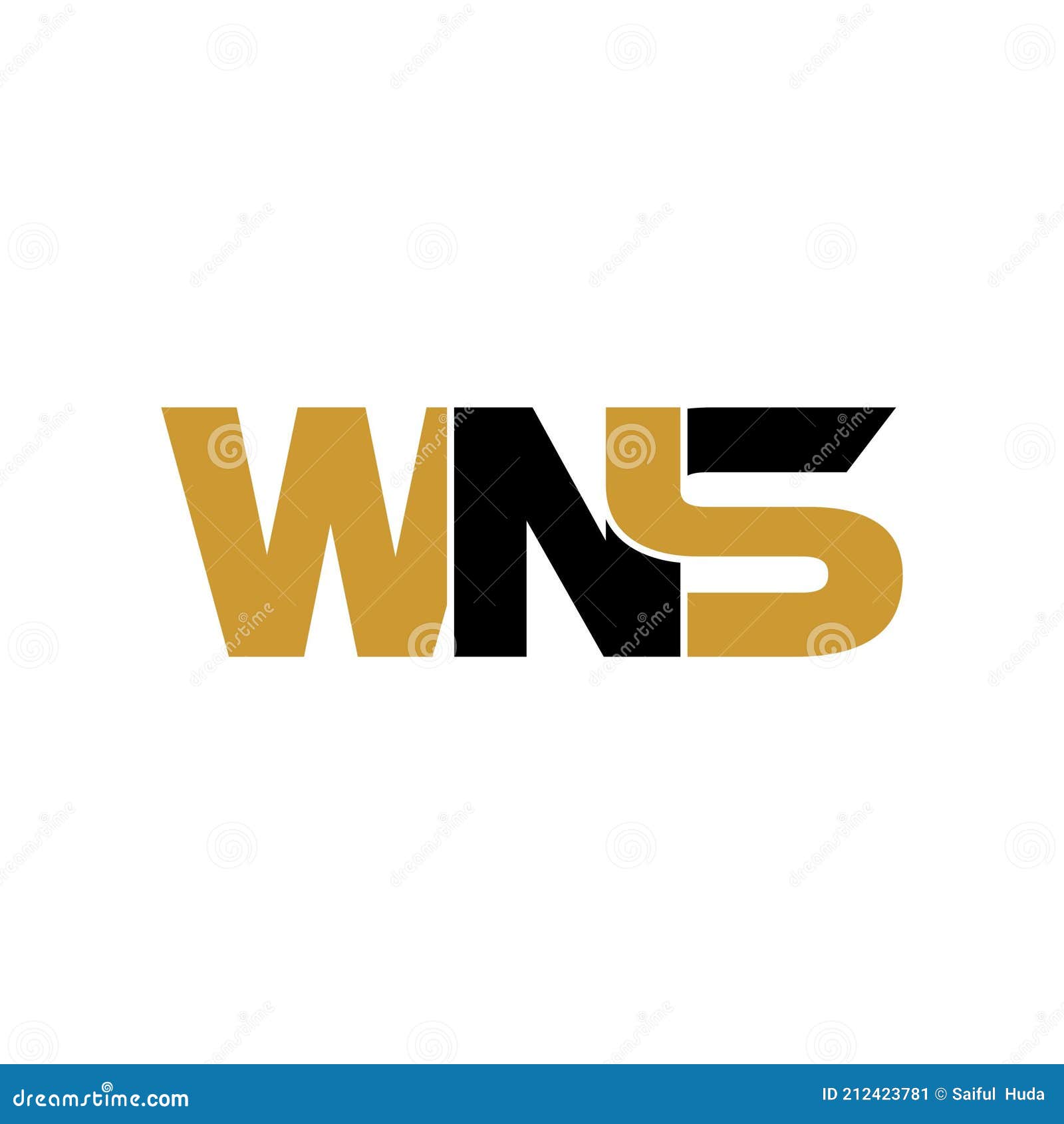 Letter WNS Simple Monogram Logo Icon Design. Stock Vector ...