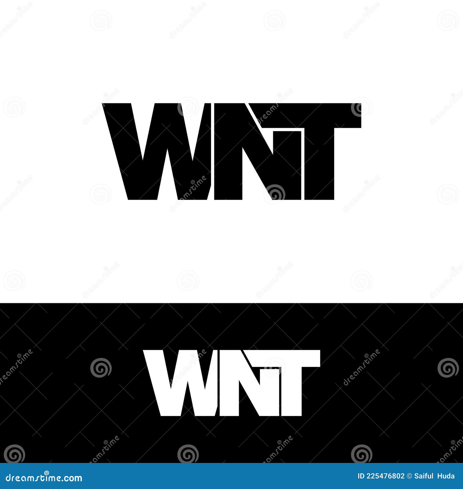 Letter WNT Simple Monogram Logo Icon Design. Stock Vector ...