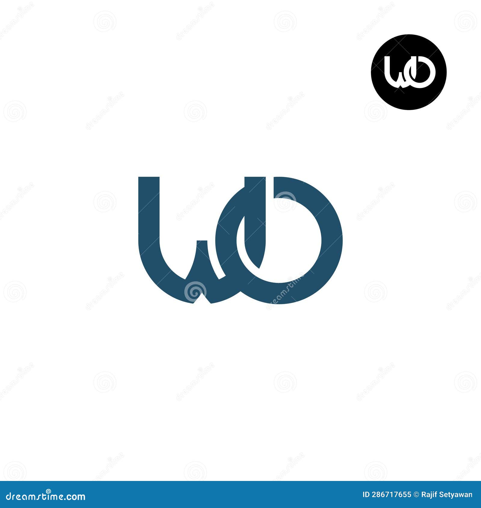 Letter WO Monogram Logo Design Stock Illustration - Illustration of ...