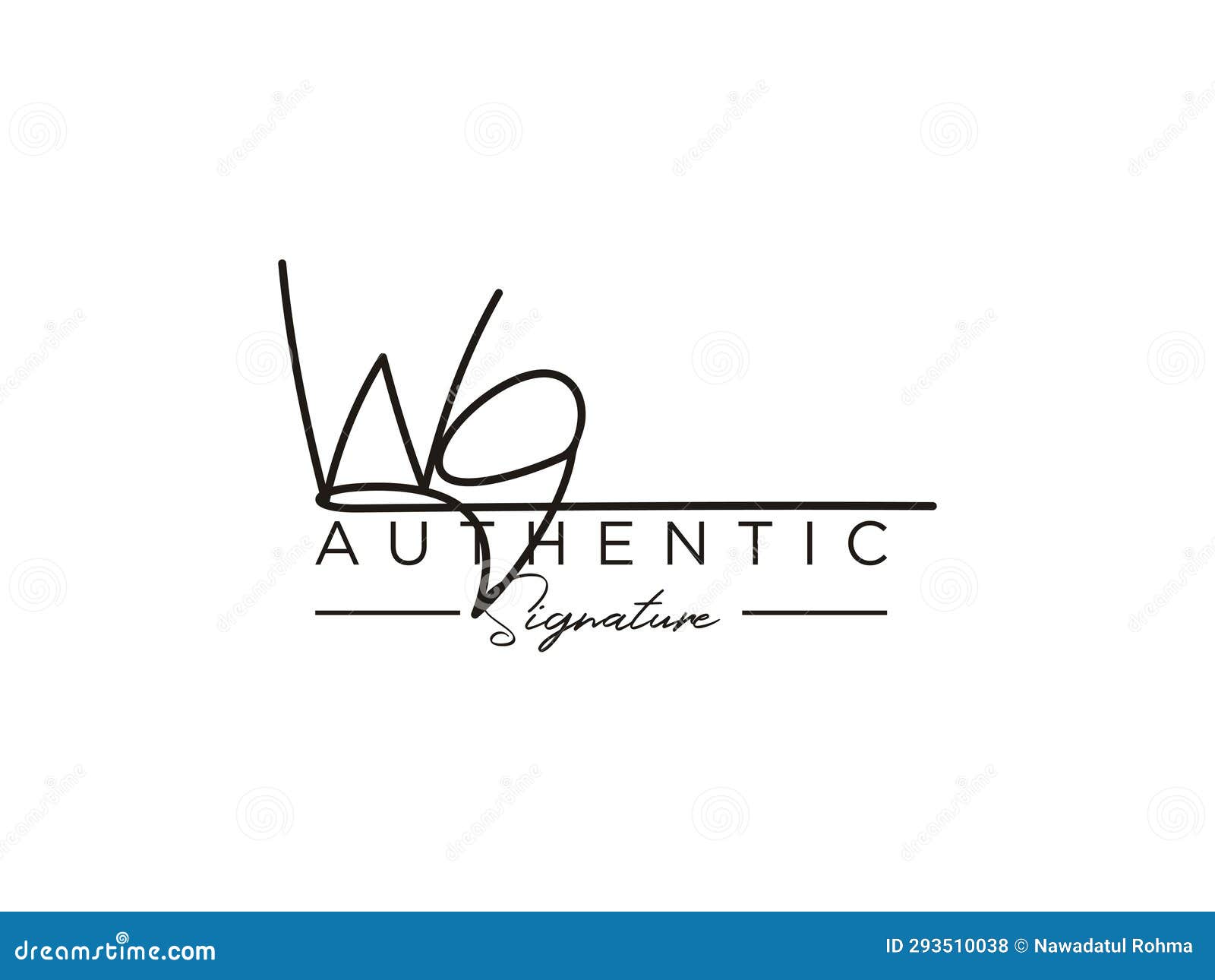 Letter WO Signature Logo Template Vector Stock Illustration ...
