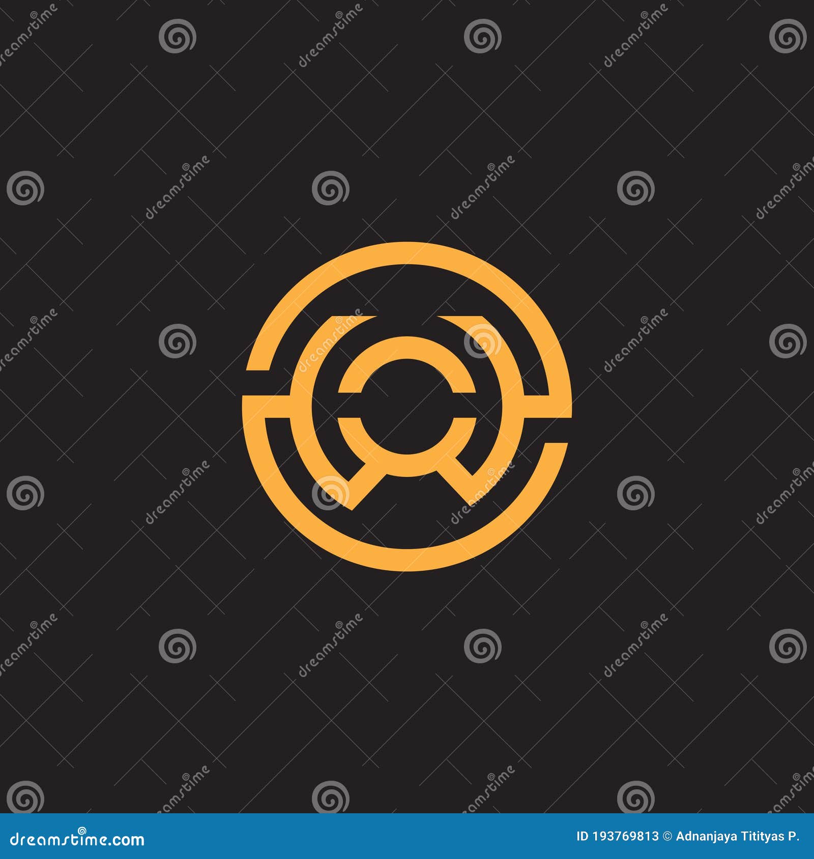 Letter Wo Symbol Circle Geometric Line Logo Vector Stock Vector ...