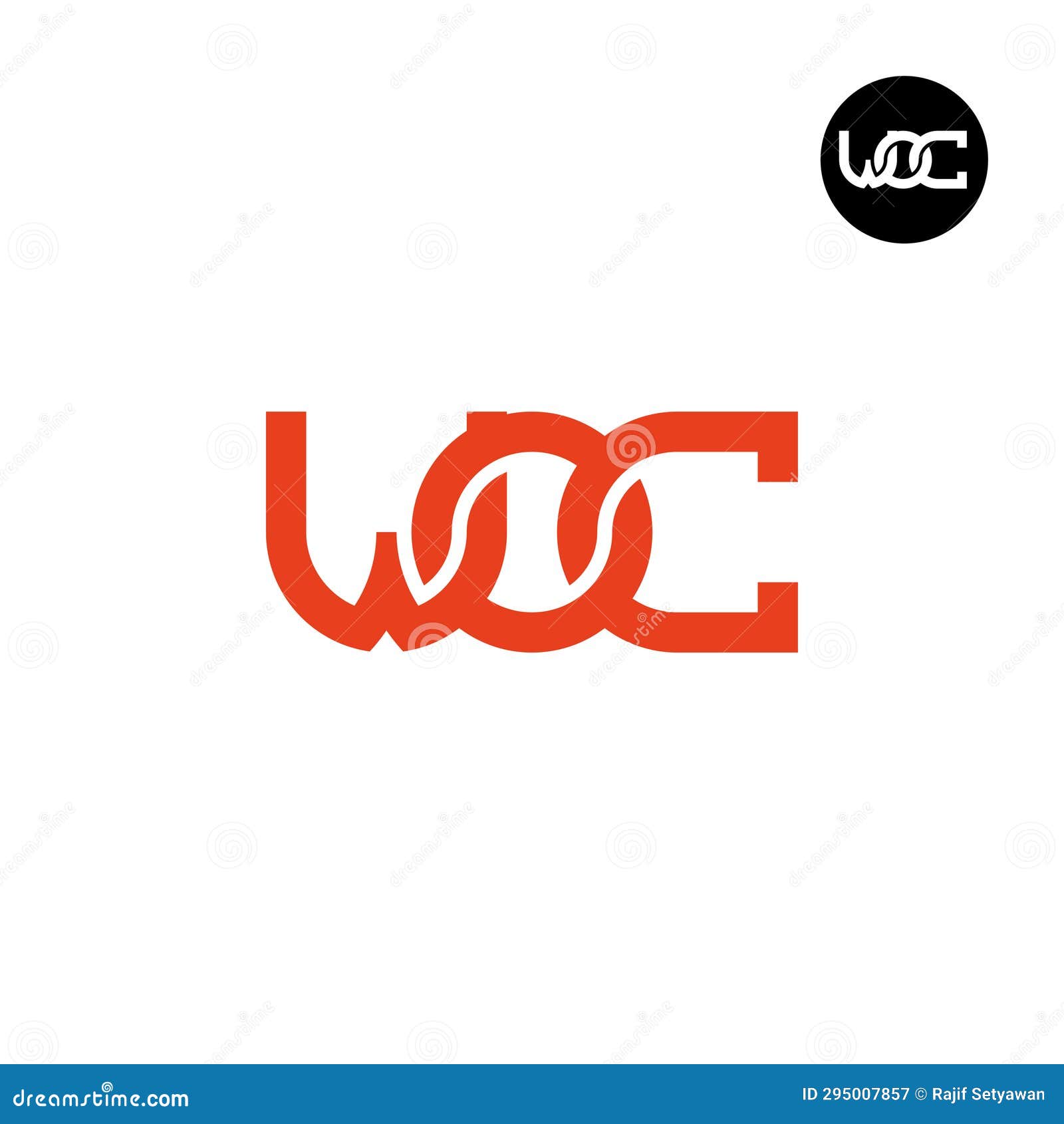 Letter WOC Monogram Logo Design Cartoon Vector | CartoonDealer.com ...